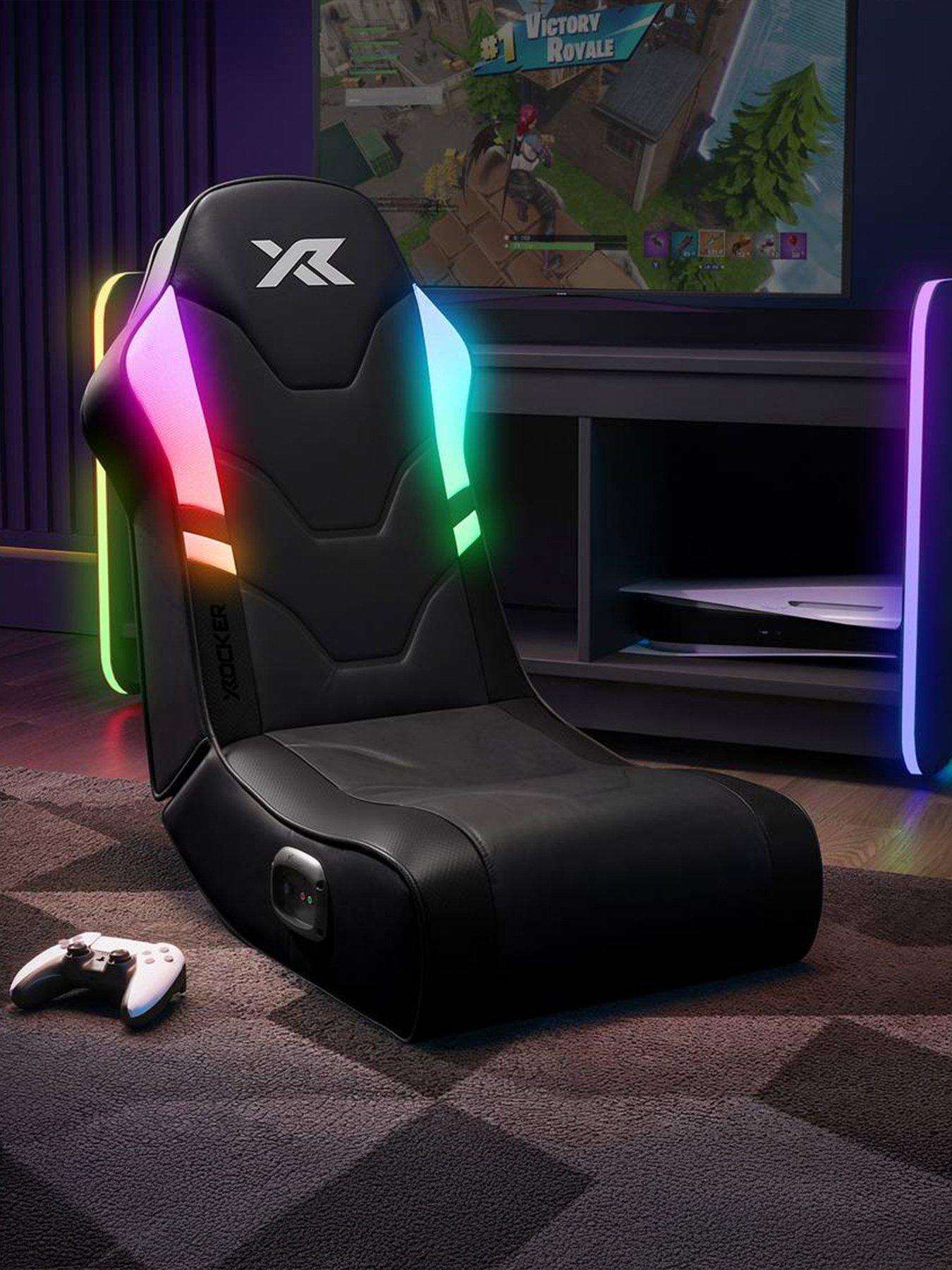 X Rocker Shadow RGB 2.0 Audio Floor Rocker Gaming Chair with App ...