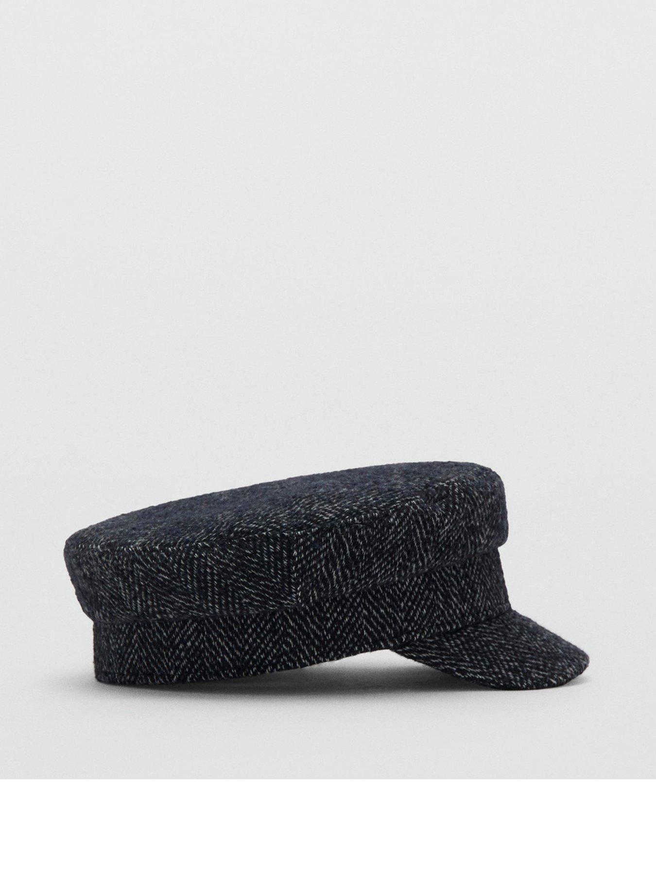Mango Wool Blend Baker Boy Cap - Navy | Very
