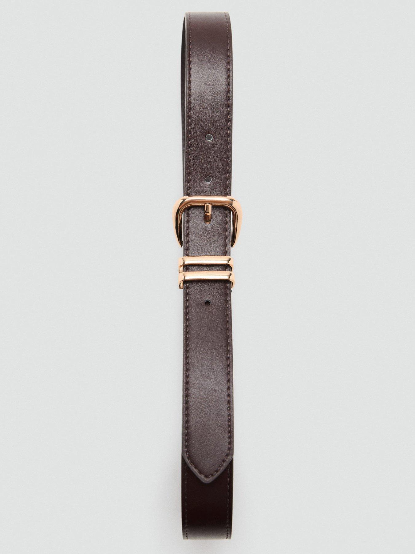 Mango Metal Buckle Belt - Brown | Very