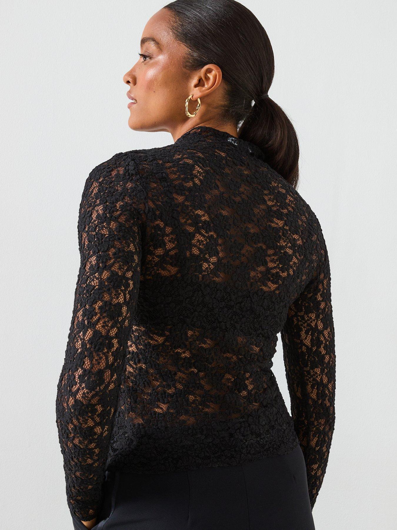 Mango Lace Top With Perkins Collar | Very