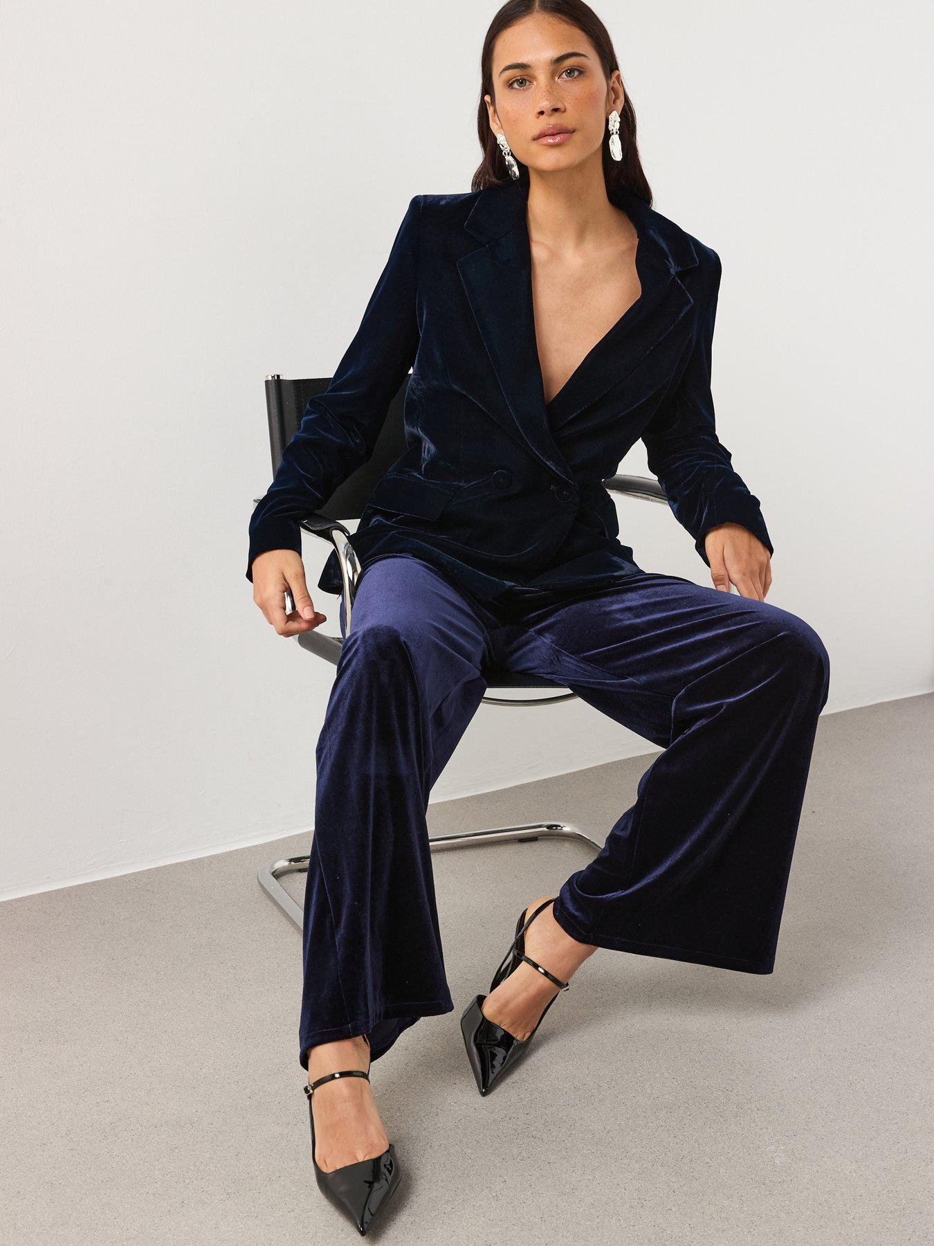 Mango Velvet Wide Leg Trousers | Very