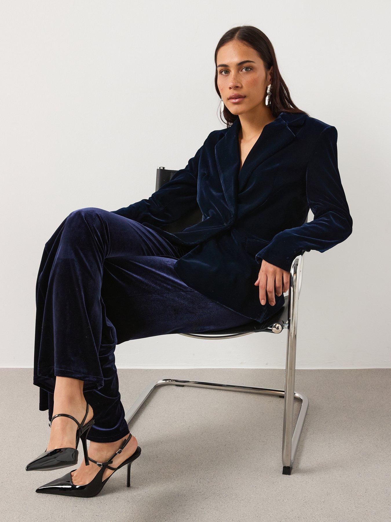 Mango Velvet Wide Leg Trousers | Very