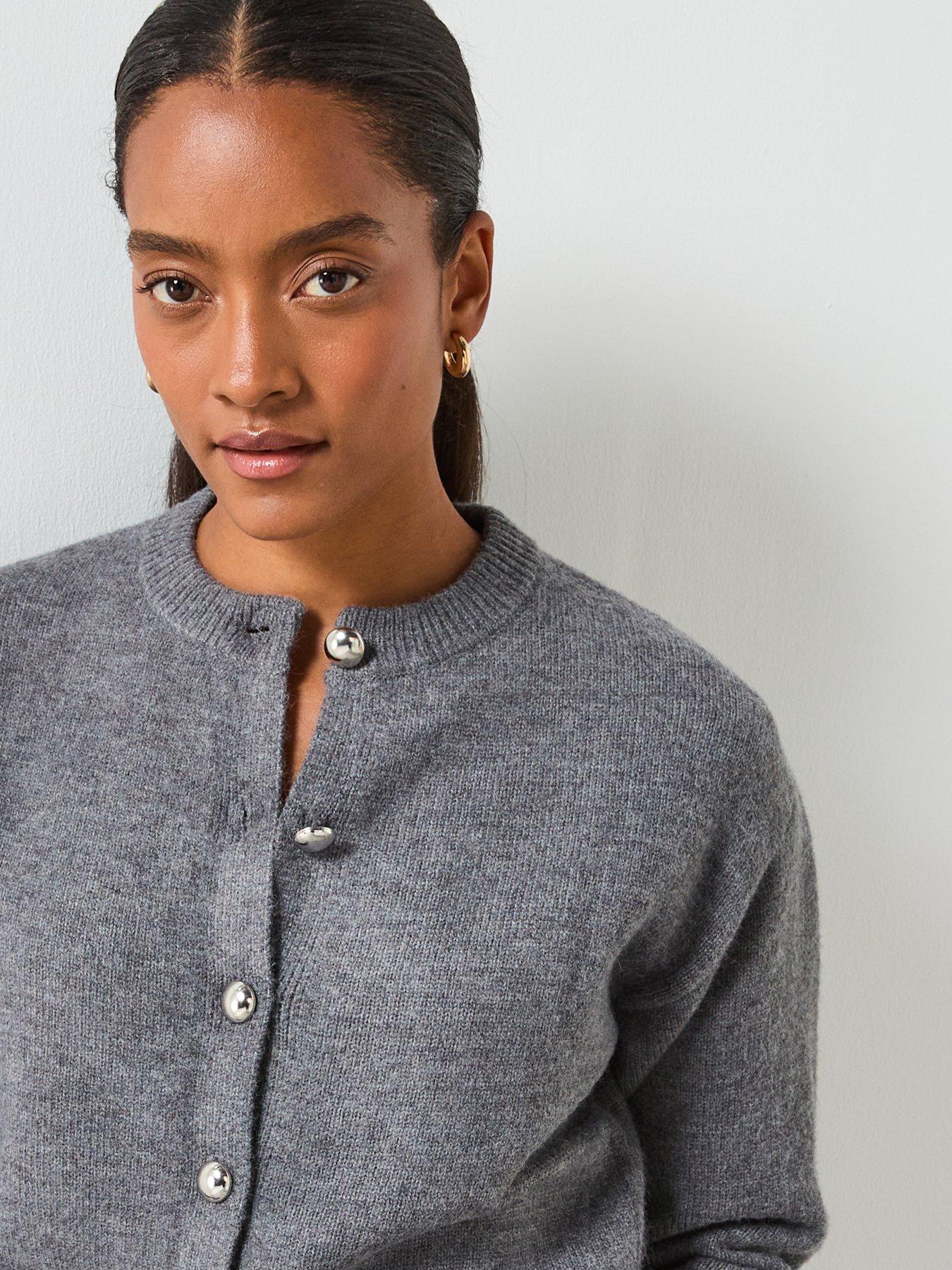 Mango Chunky Knit Cardigan With Buttons | Very