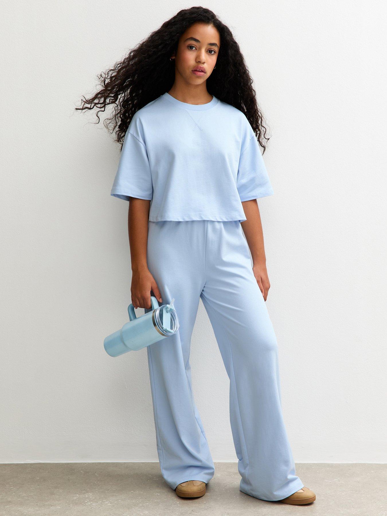 New Look 915 Girls Short Sleeve Sweatshirt - Light Blue | Very