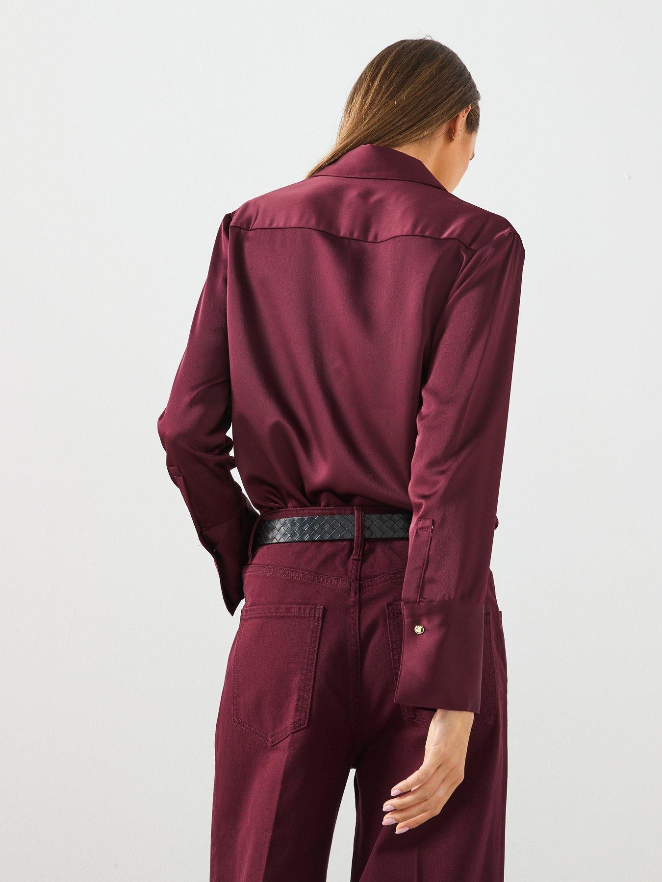 Mango Satin Finish Flowy Shirt - Red | Very