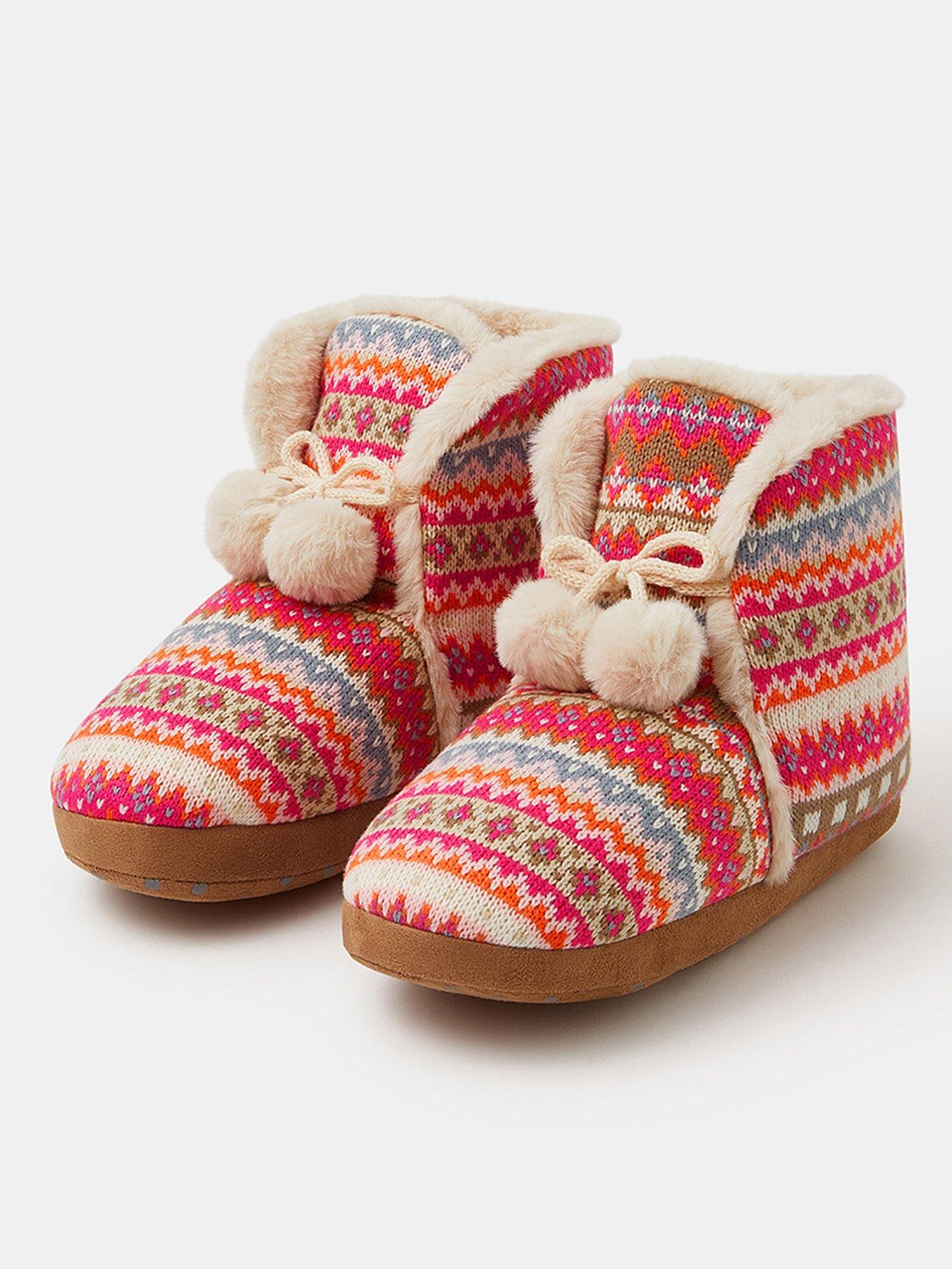 Accessorize Fair Isle Slipper Boots - Multi | Very
