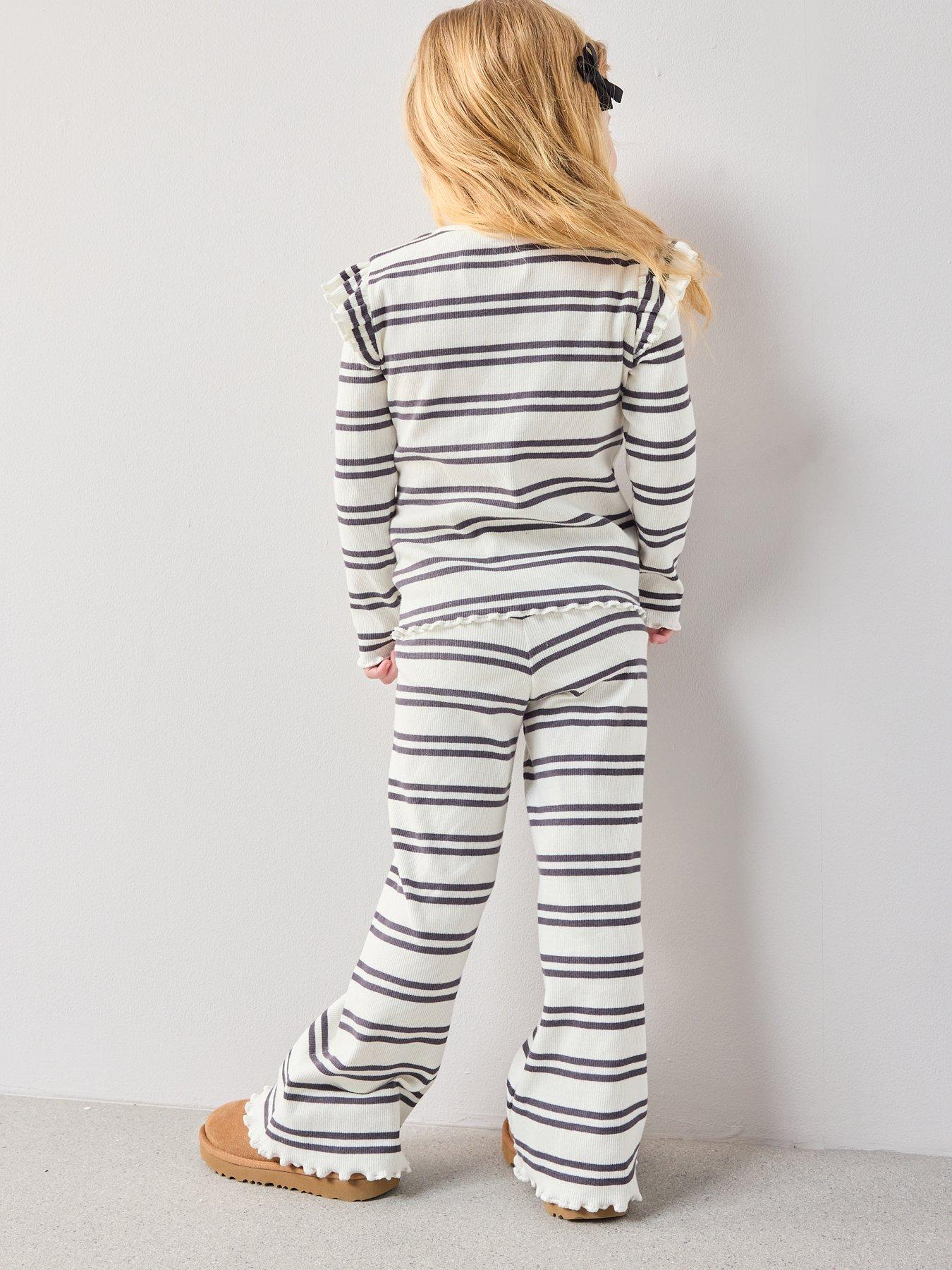 The Very Collection Girls Stripe Rib Outfit - Cream | Very
