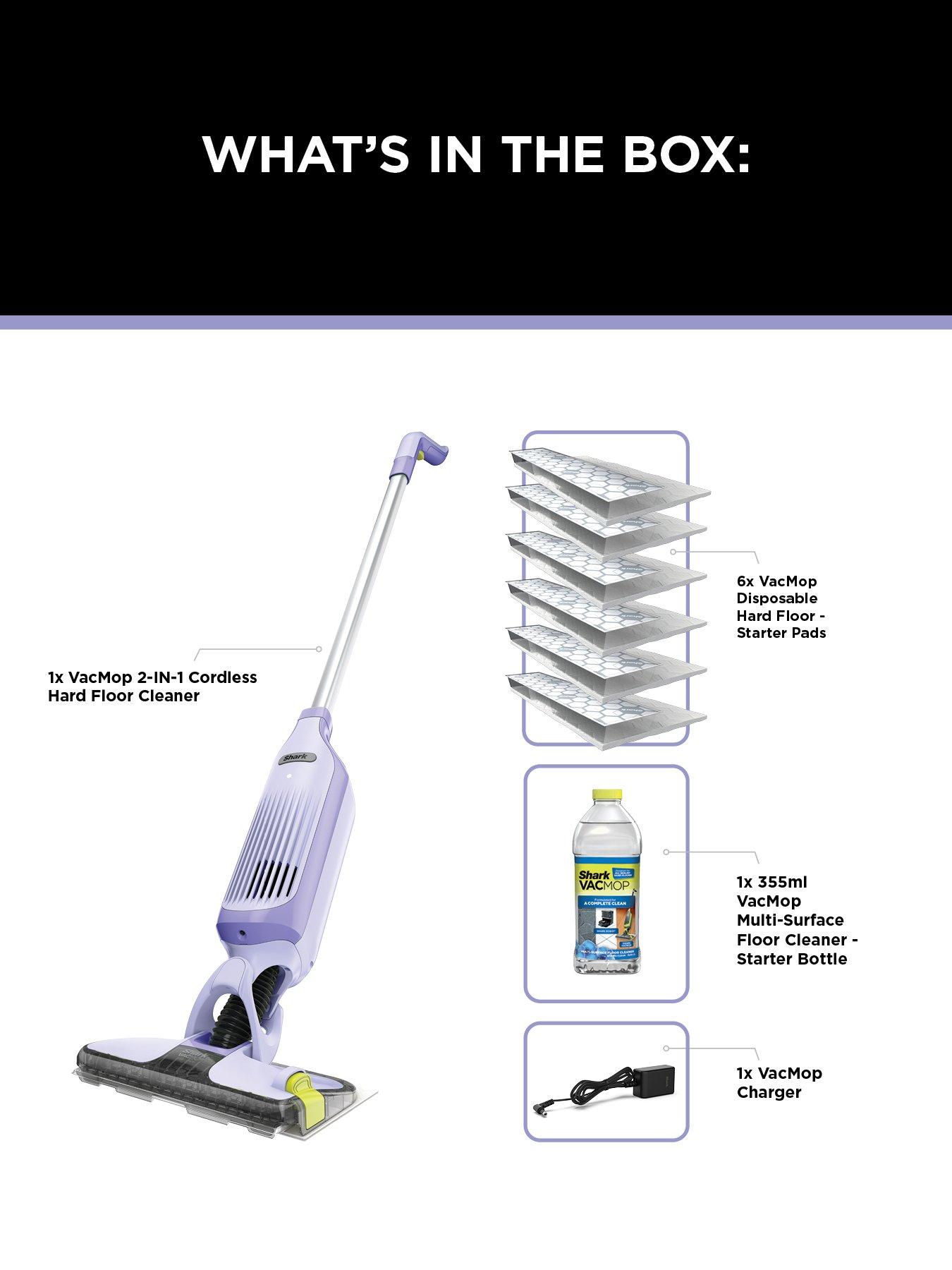 Shark VacMop 2-in-1 Cordless Vacuum Mop with Targeted Spray VM200UKPL ...