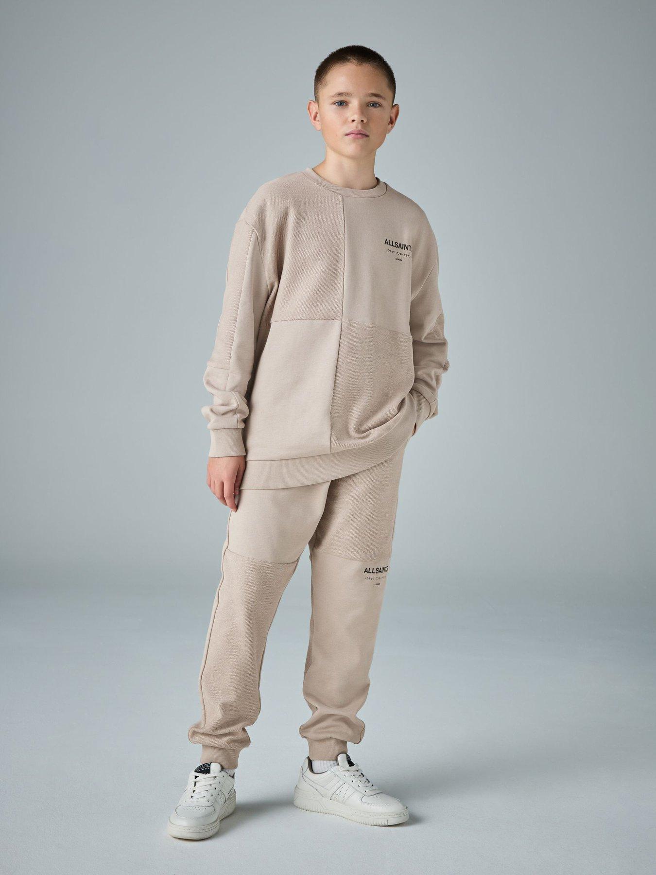 smALLSAINTS Older Boys Twill Sweat Set - Brown | Very