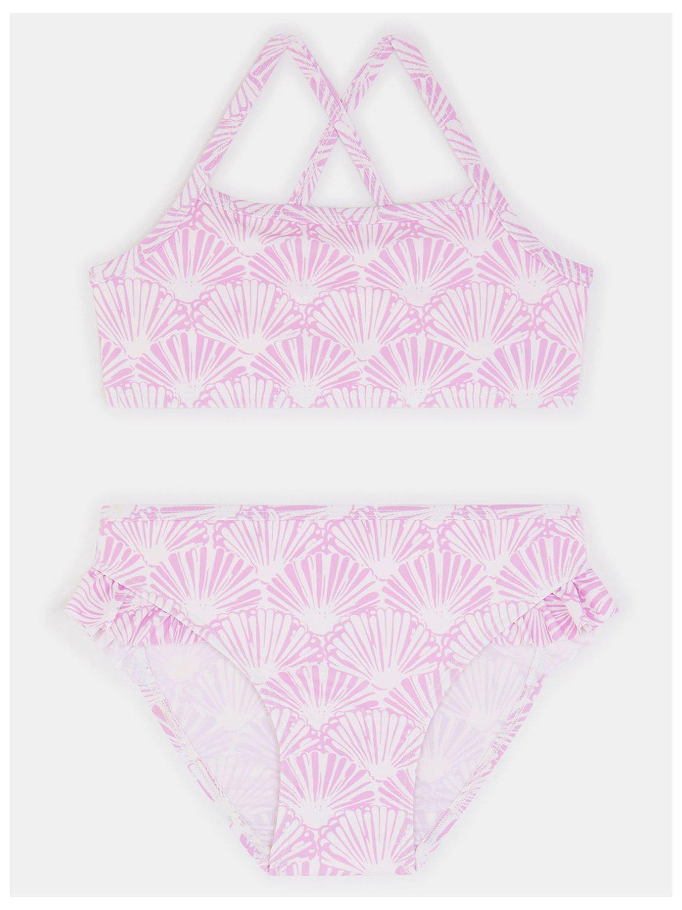 Accessorize Girls Shell Print Bikini - Light Purple | Very