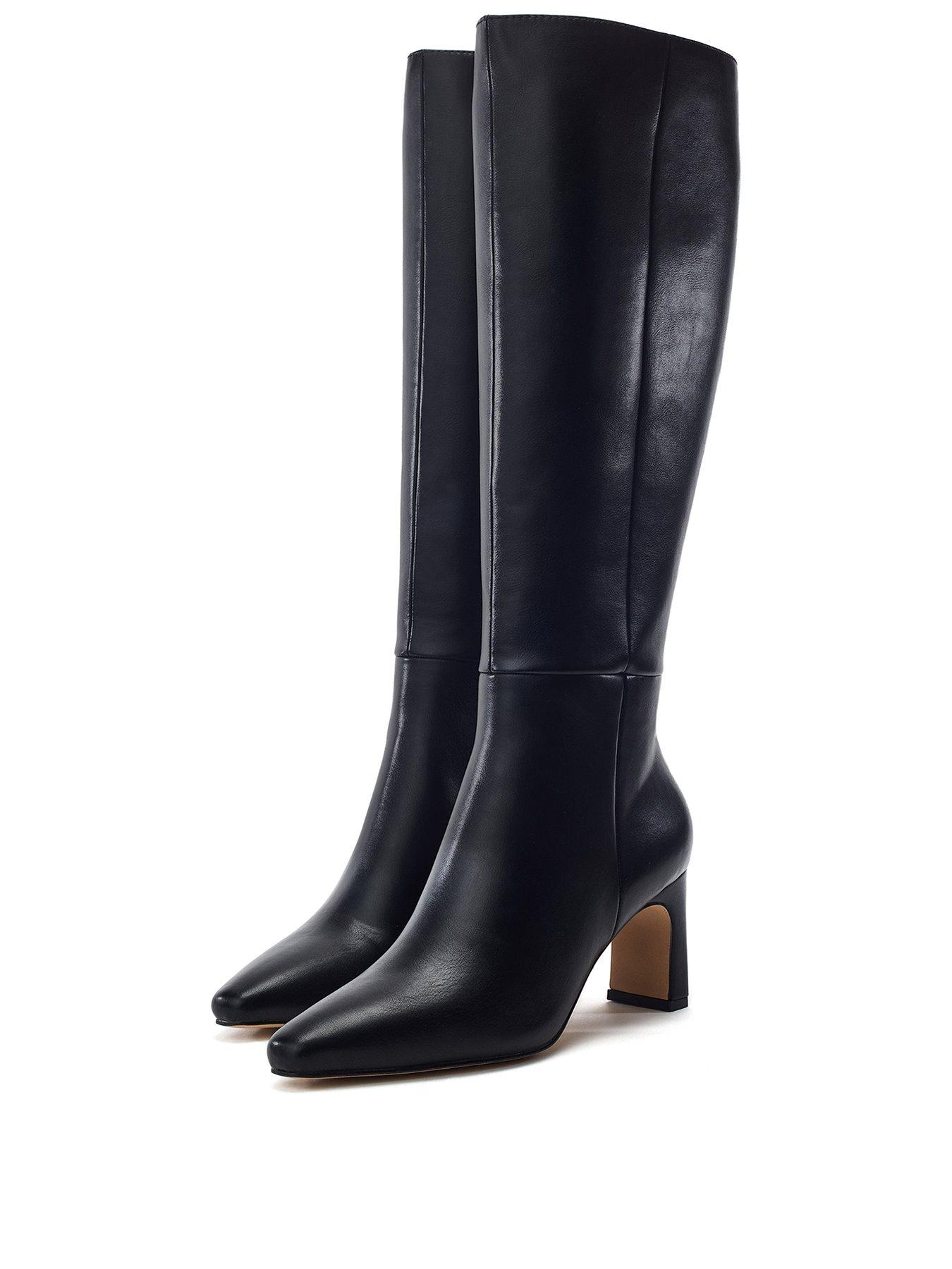 Moda In Pelle Santi Heeled Knee Boot - Black | Very