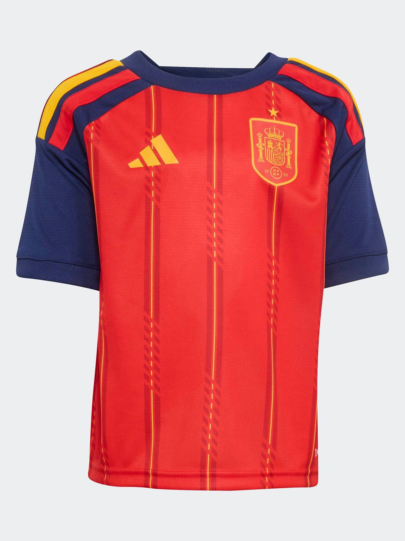 adidas Junior Spain Replica 26 Home Mini Football Kit - Red | Very