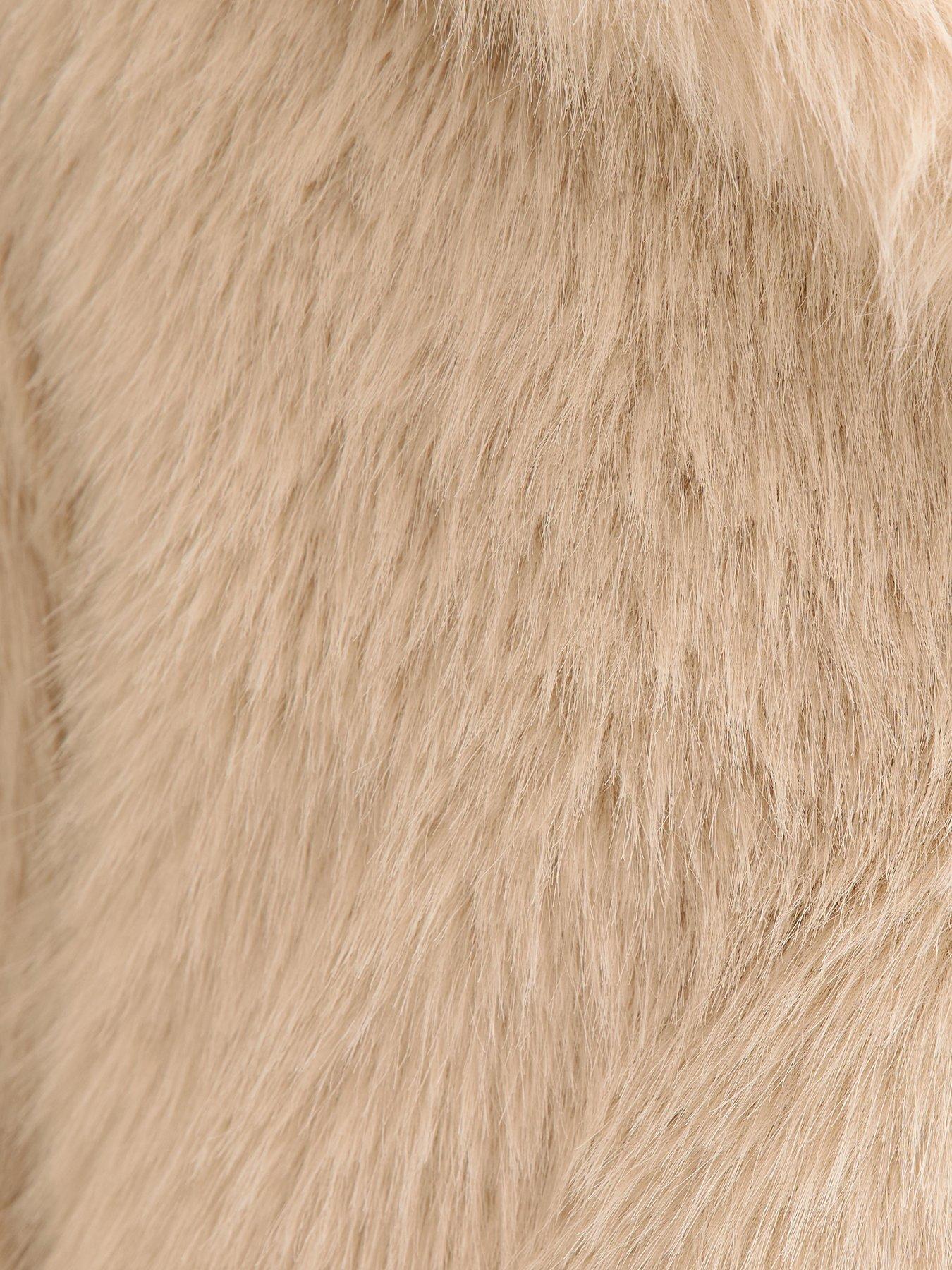 New Look Cream Faux Fur Coat | Very
