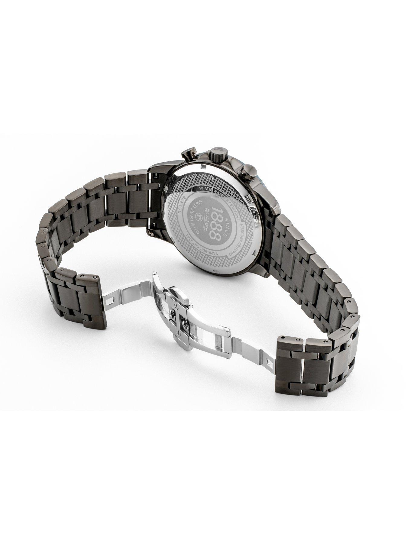 Roamer of Switzerland Roamer Mecury Chronograph Blue Dial Grey IP ...