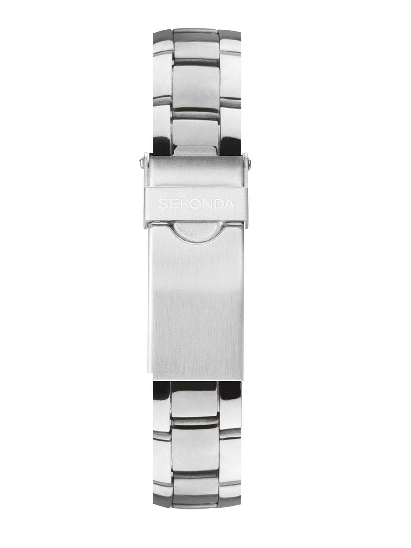 Sekonda Womens Catherine Silver Stainless Steel Bracelet with Pink ...