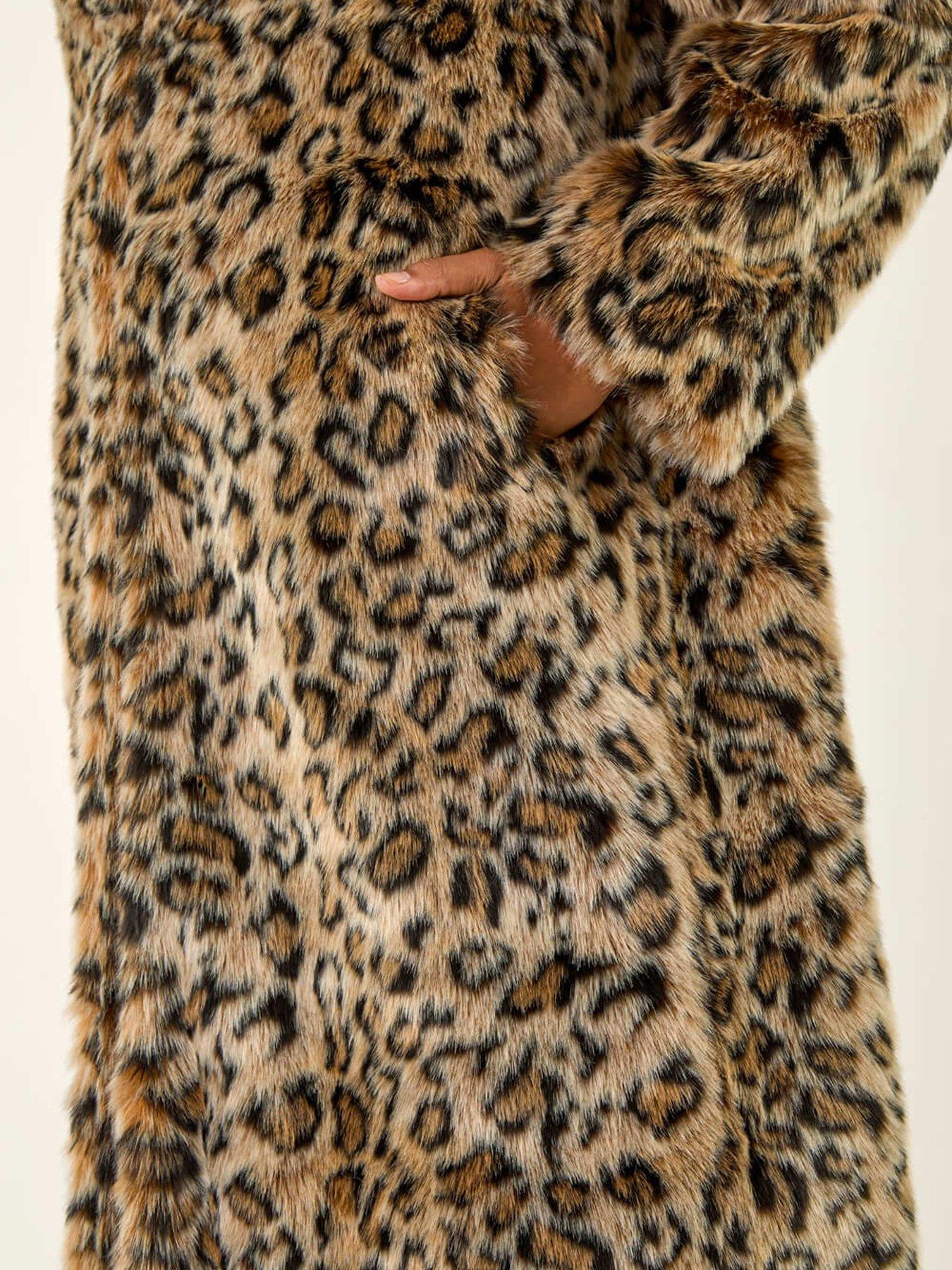 Roman Premium Animal Faux Fur Coat - Brown | Very