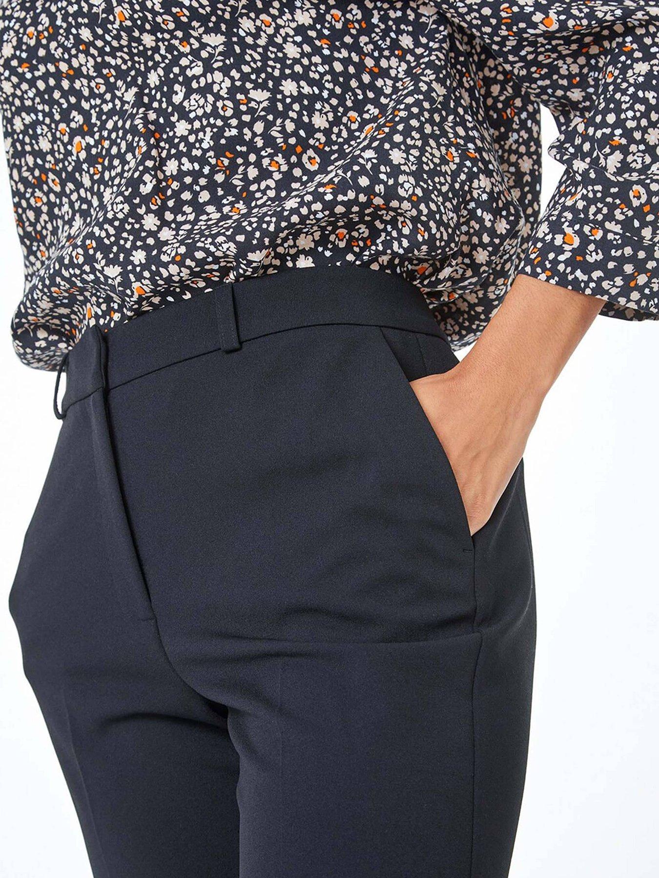 Roman Tapered Short Stretch Trousers - Black | Very