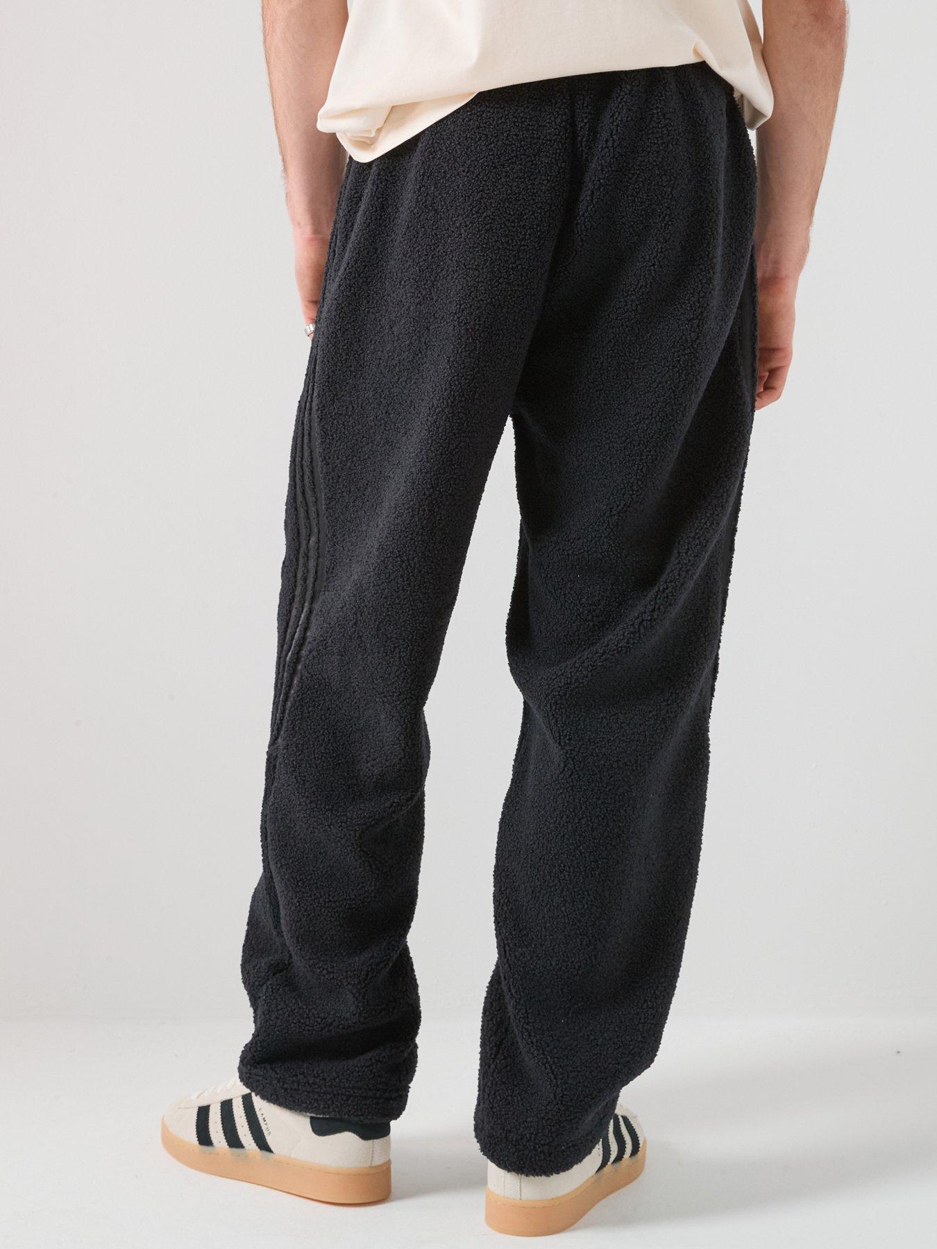 adidas Originals Mens Teamgeist Borg Tracksuit Bottoms - Black | Very