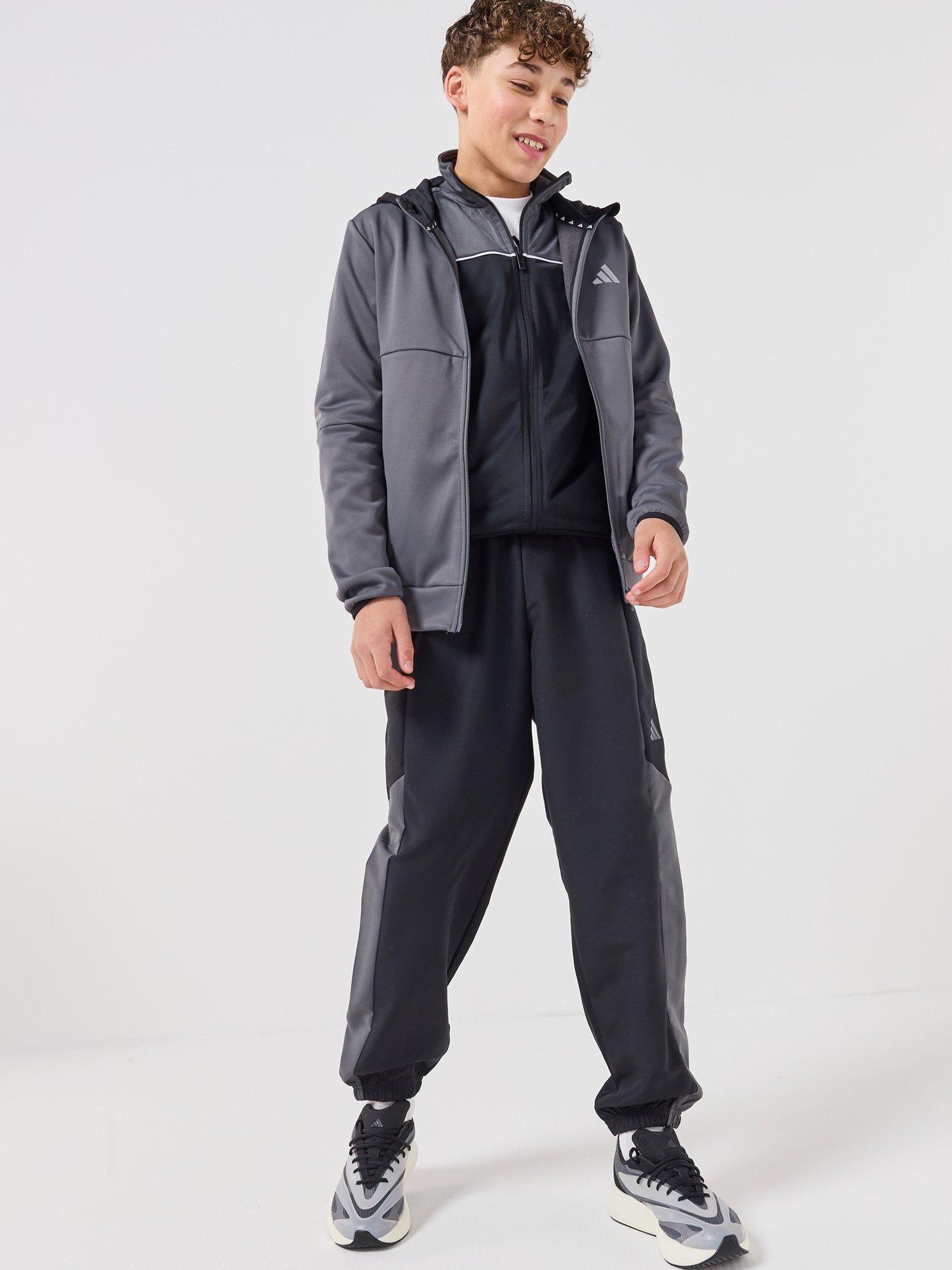 adidas Originals Junior Boys Climawarm Tracksuit Top - Grey | Very
