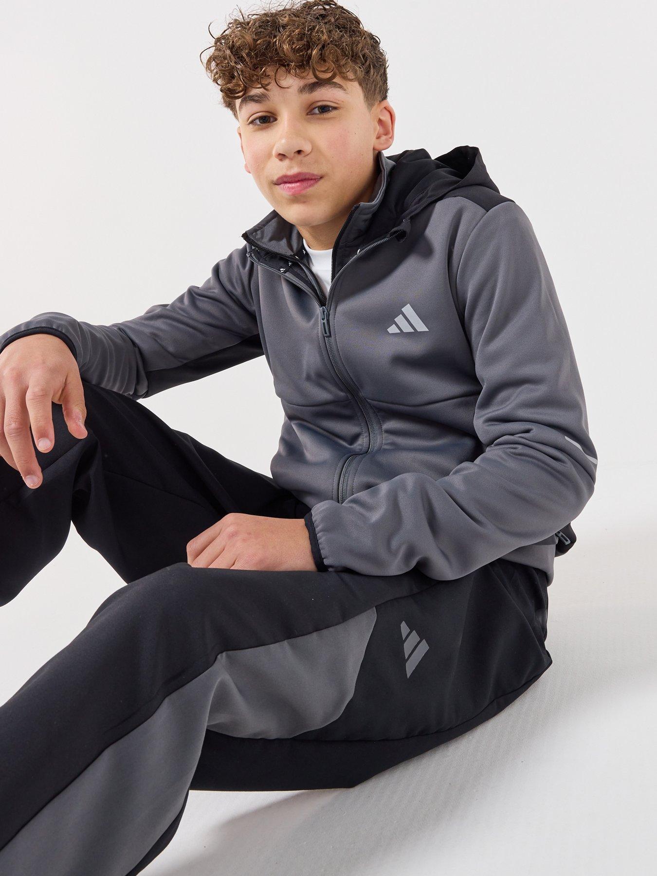 adidas Originals Junior Boys Climawarm Tracksuit Top - Grey | Very