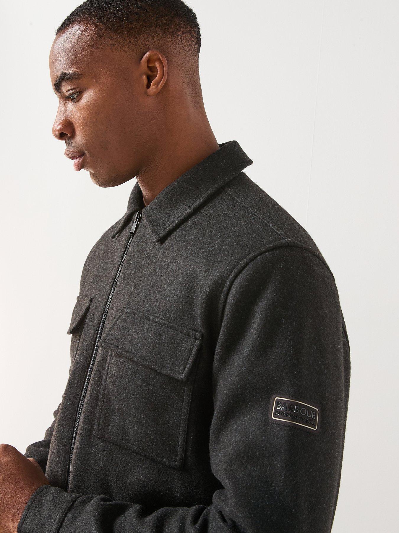 Barbour International Full Zip Walken Overshirt - Grey | Very