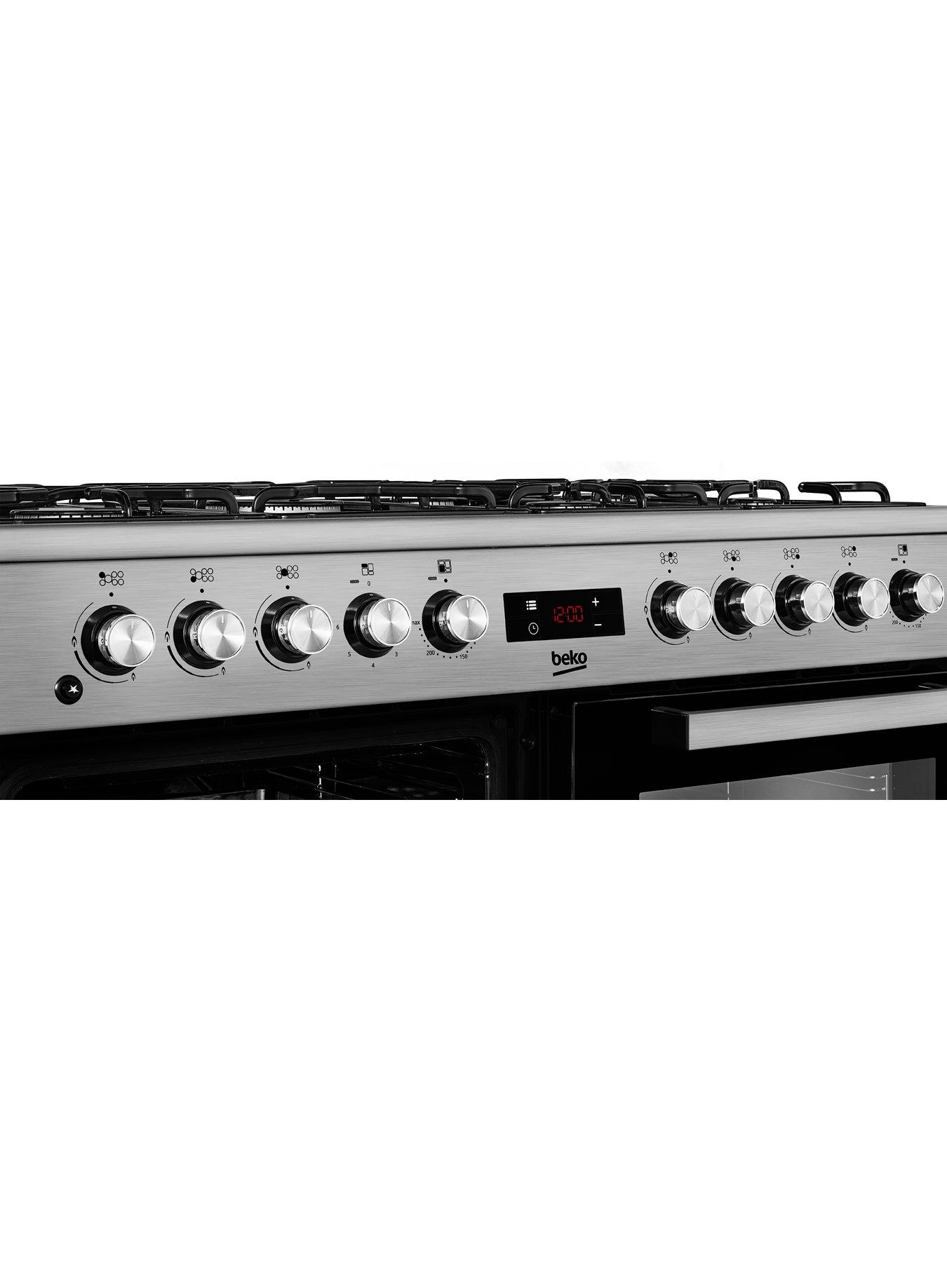 Beko KDV100X 100cm wide with 7 burners Range Cooker Stainless Steel | Very