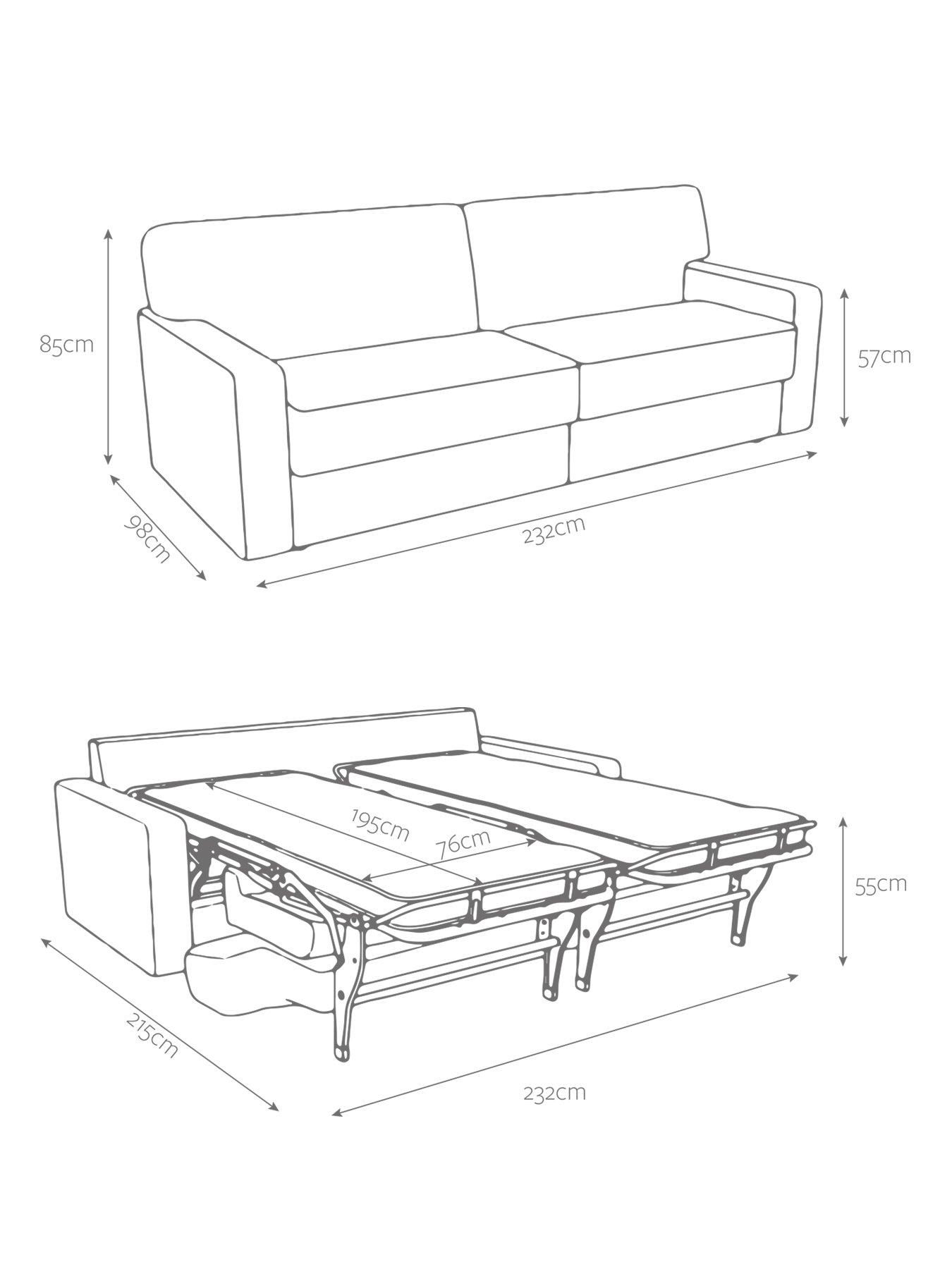 Jaybe Linea Four Seater Sofa Bed With E-sprung Mattress | Very