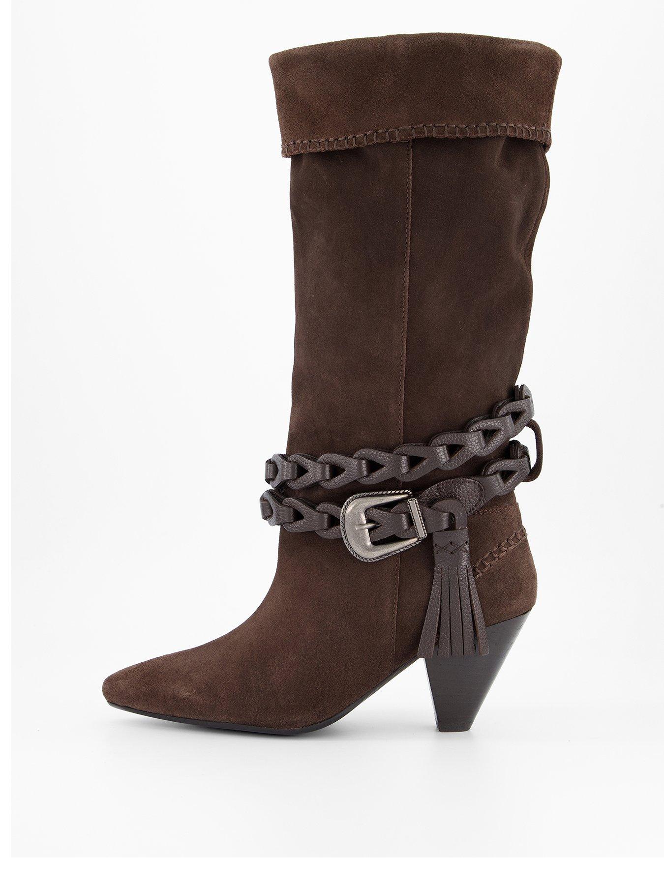 FREE PEOPLE Bridget Belt Slouch Boot - Dark Brown | Very