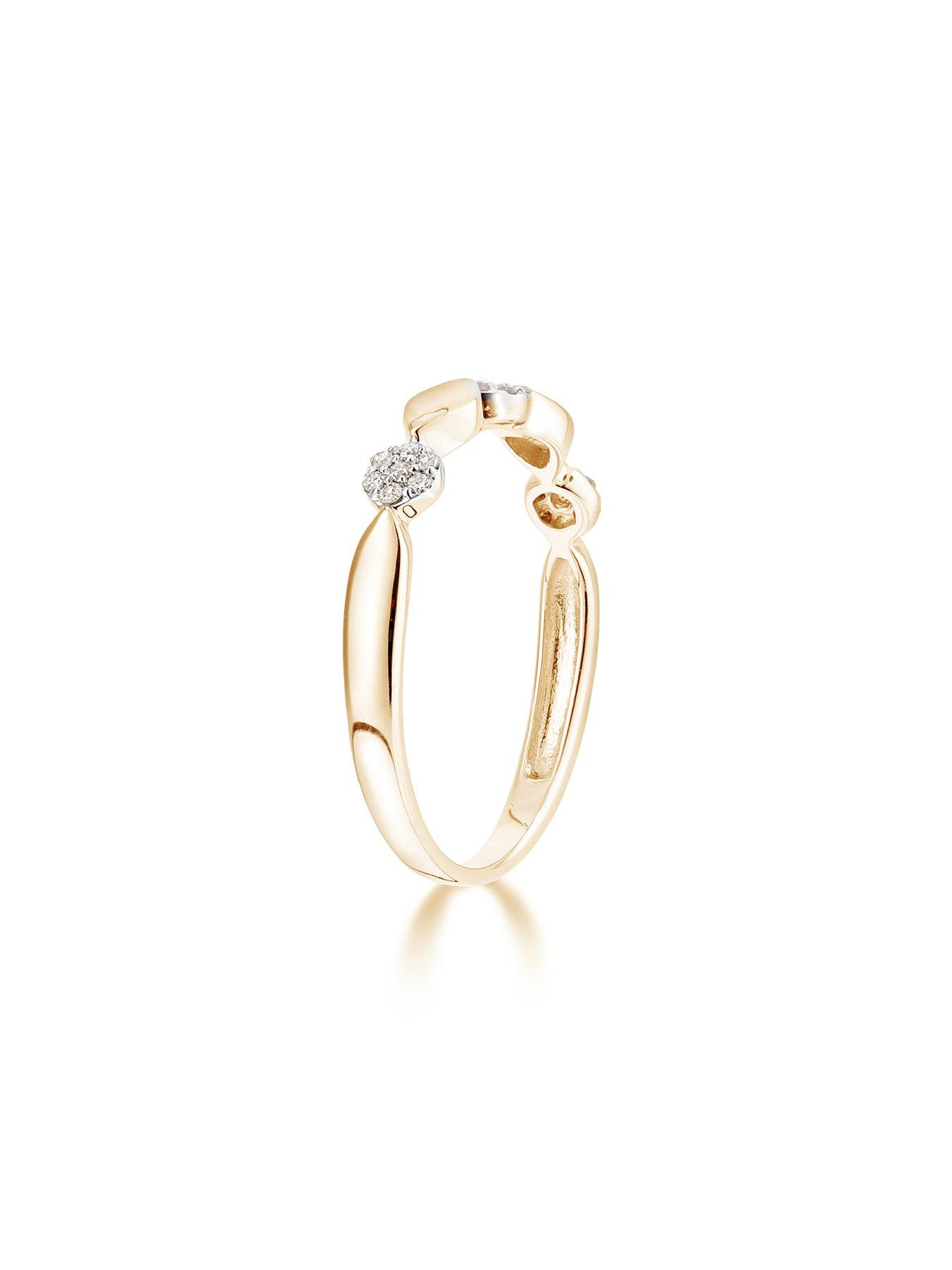Love DIAMOND 0.10ct Natural Diamond Twist Bridal Ring | Very