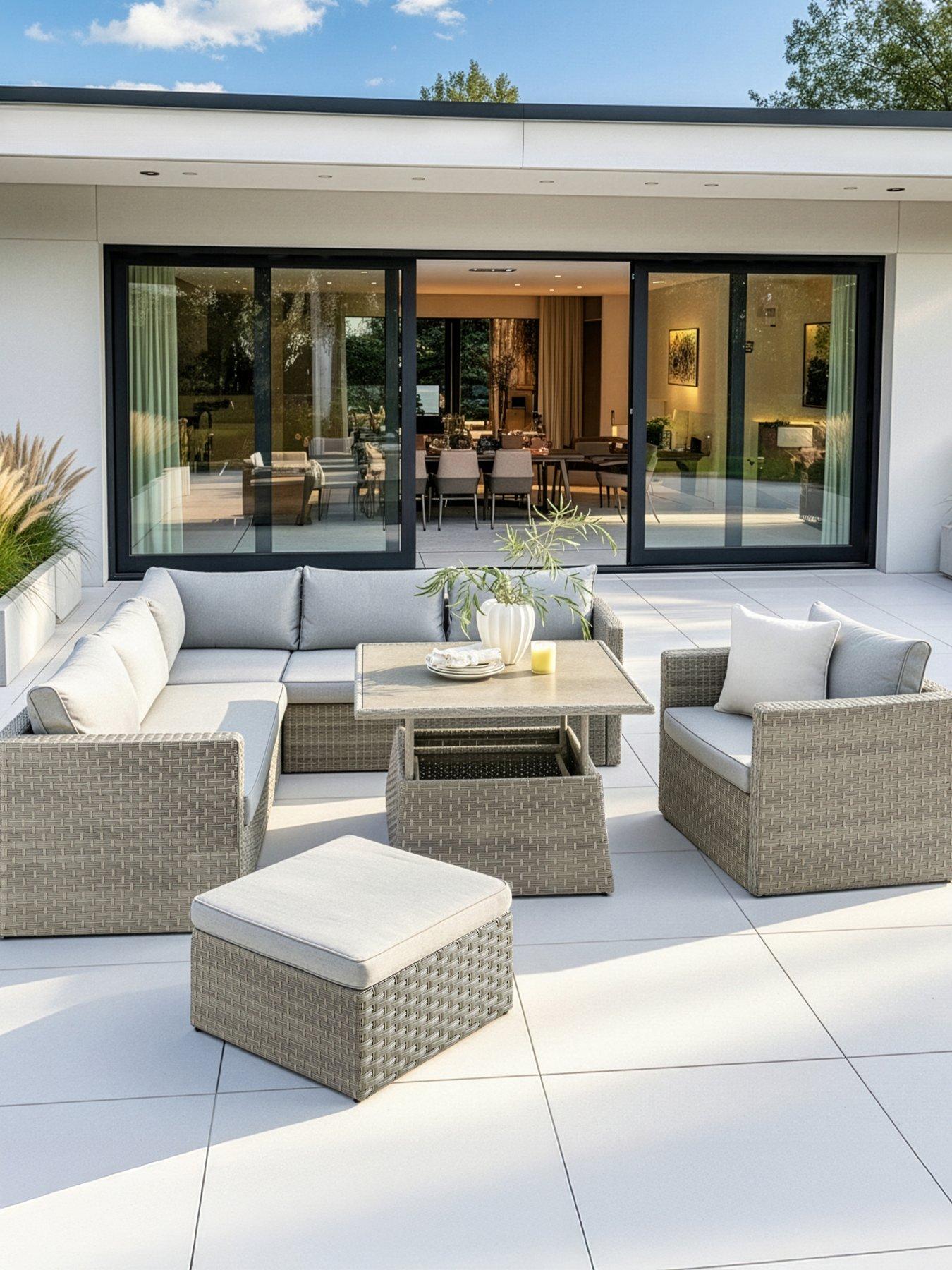 The Very Collection Antigua Corner Set With Rising Table | Very