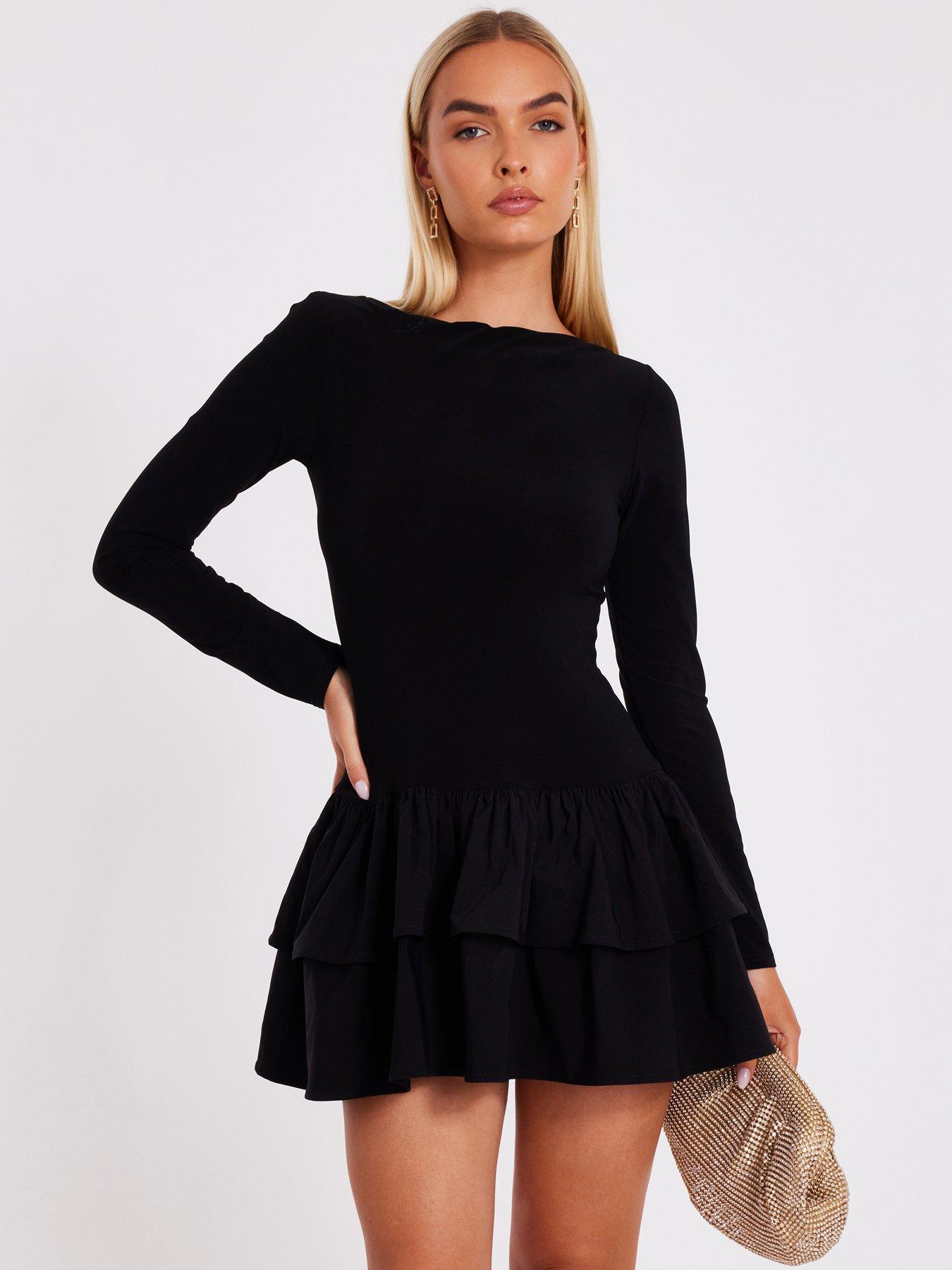 Dresses | Quiz | Skater Dresses | Black | Women | Very