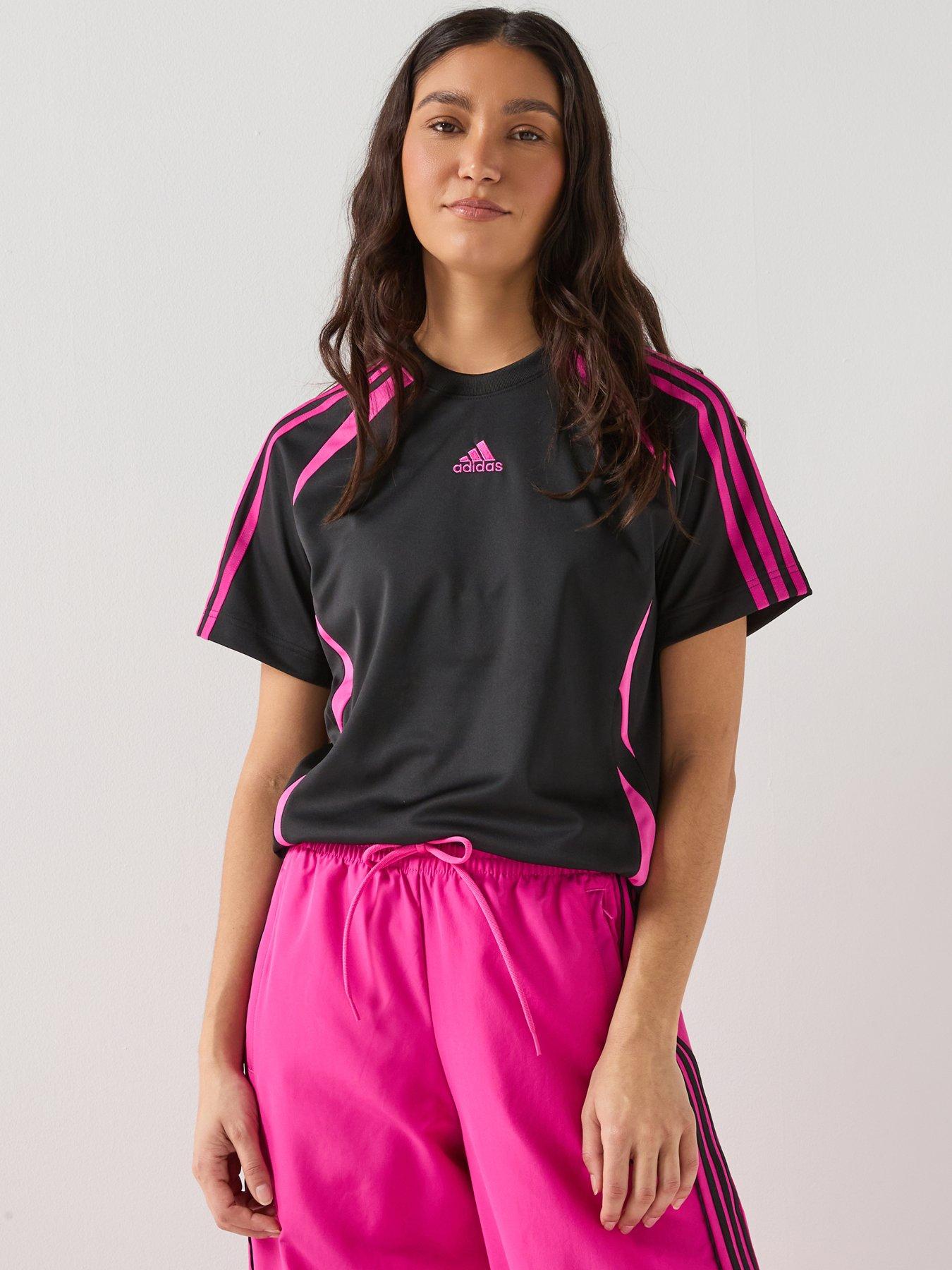 adidas Originals Womens Teamgeist Adicolor Loose T-Shirt - Black | Very