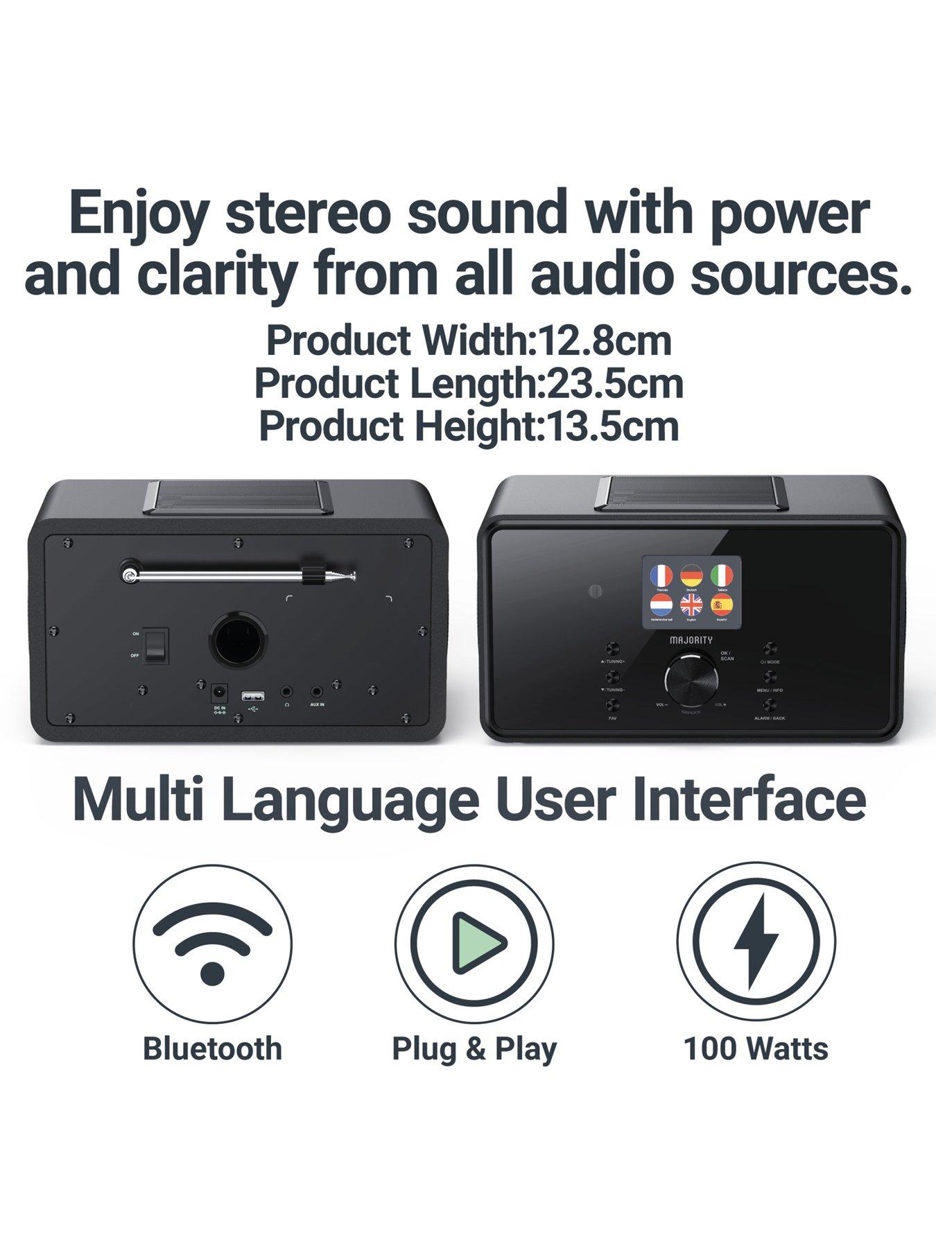 Majority Bard Music System - Black | Very