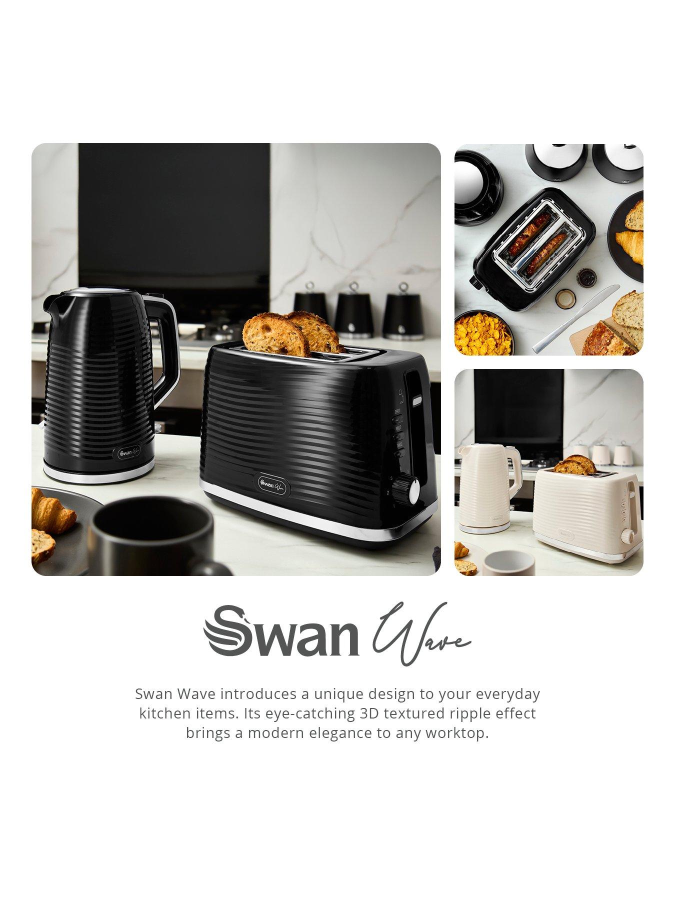 Swan ST19034BLK Wave 2 Slice Toaster - Black | Very