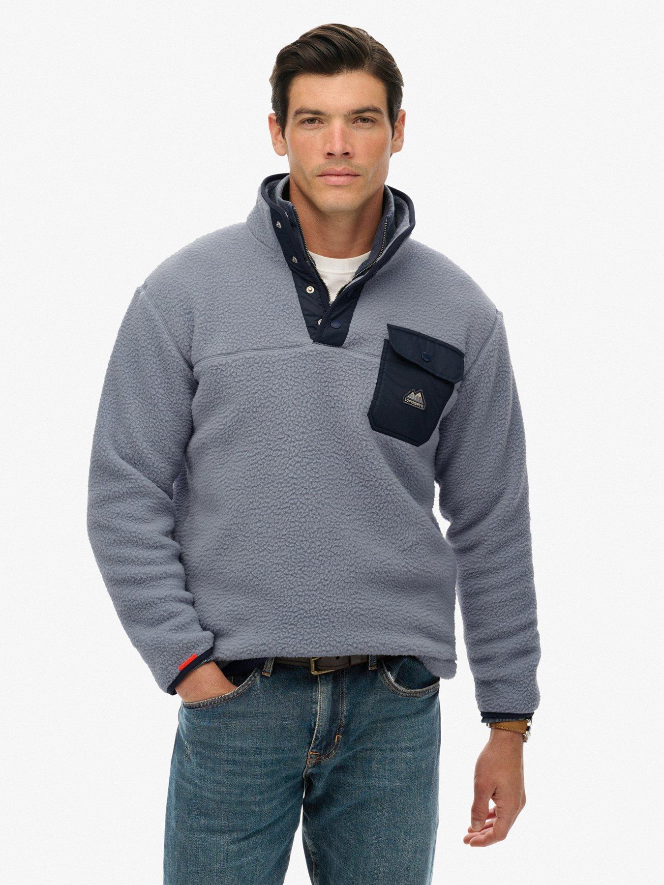 Superdry Fuji Fleece Henley - Blue | Very