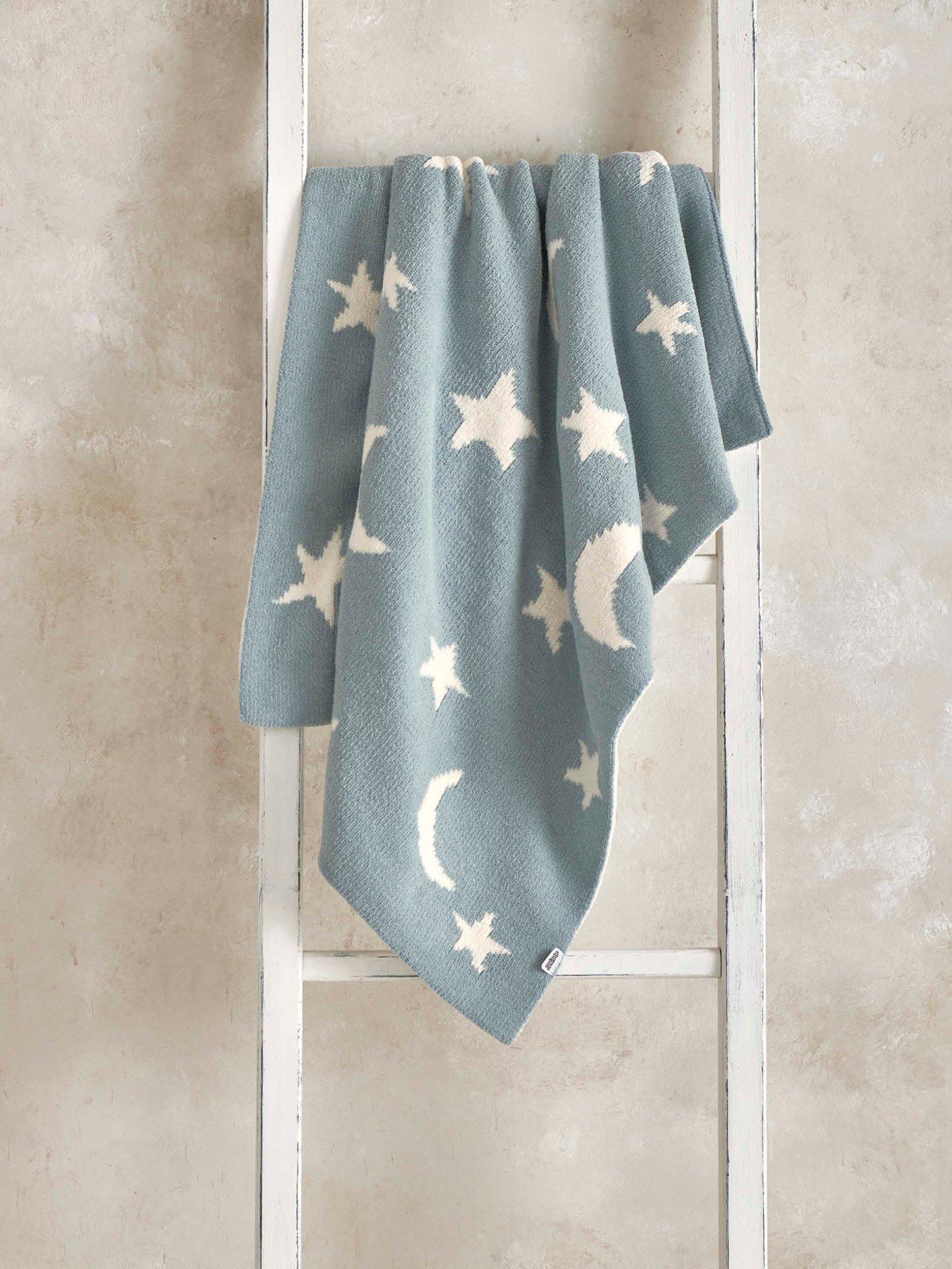 Mamas & Papas Chenille Blanket - Blue Moon/Star | Very