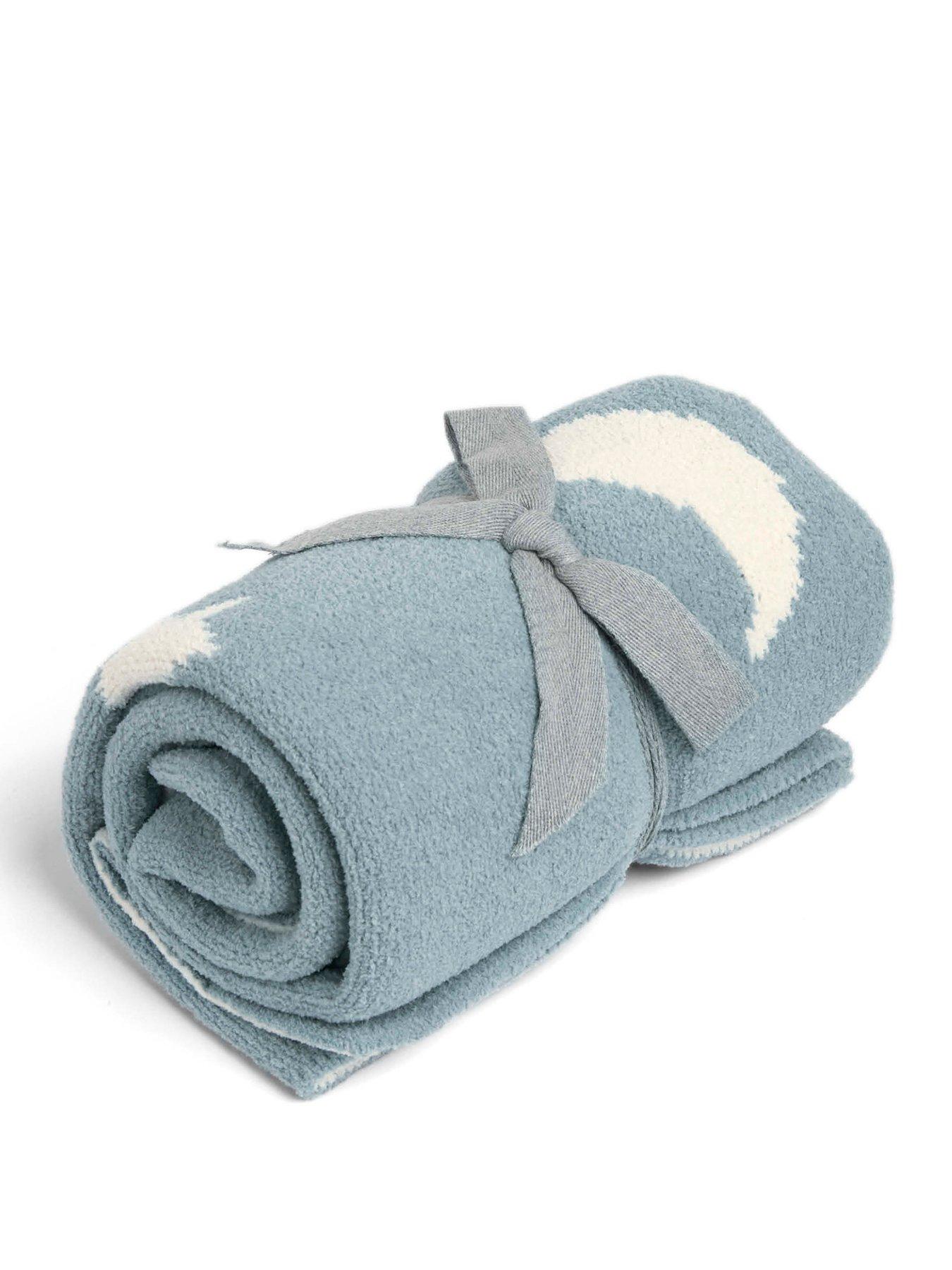 Mamas & Papas Chenille Blanket - Blue Moon/Star | Very
