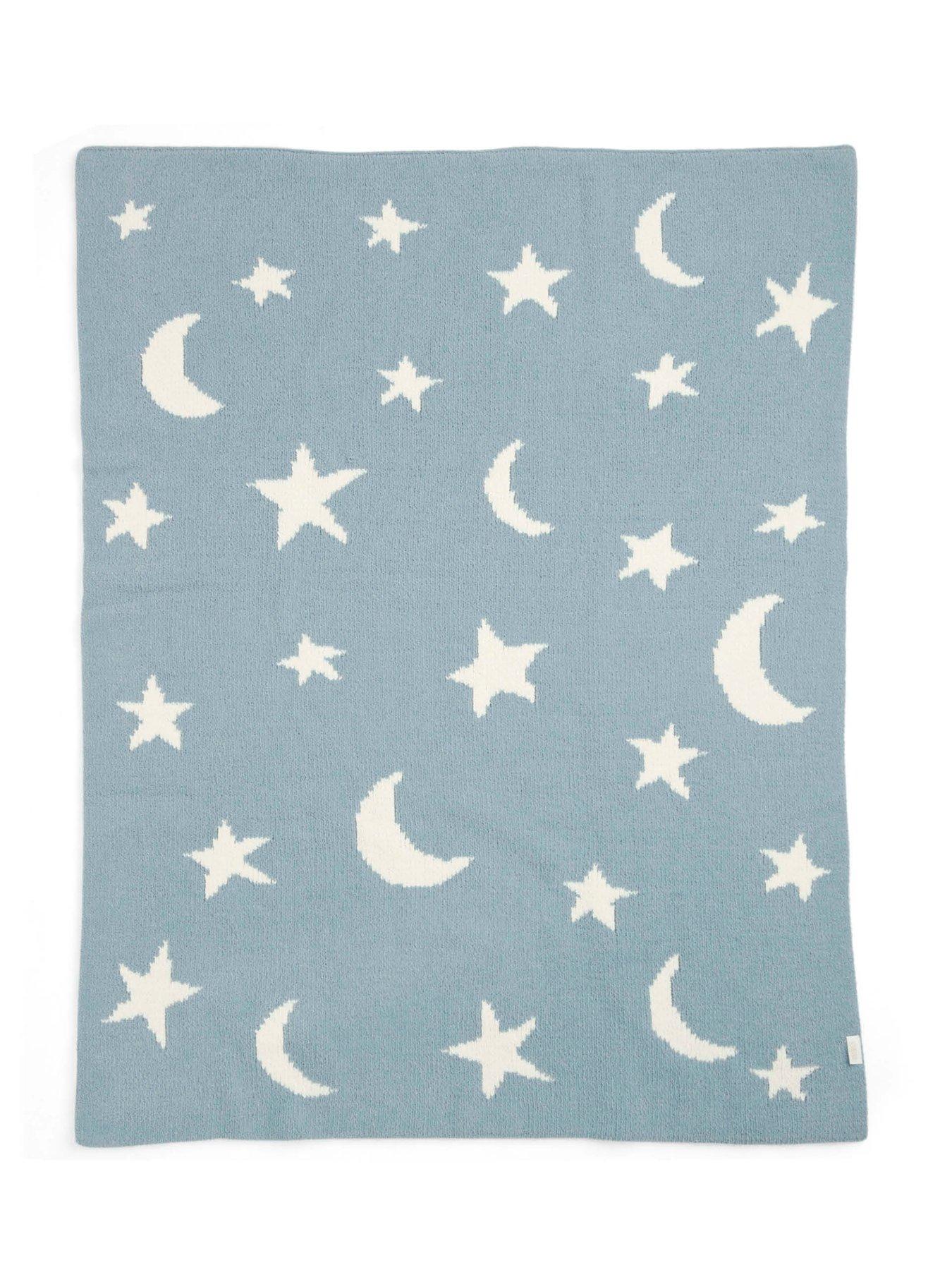 Mamas & Papas Chenille Blanket - Blue Moon/Star | Very