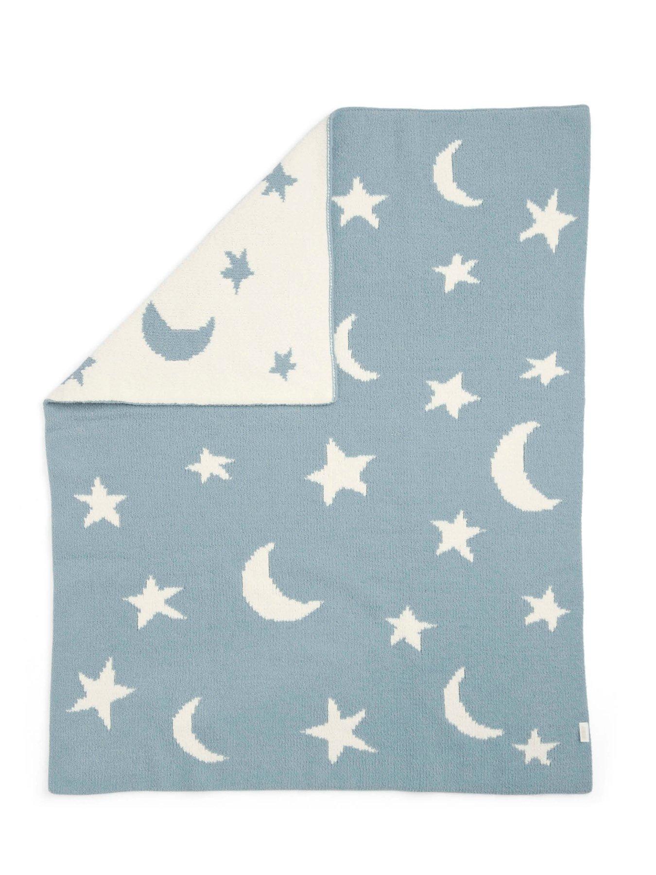 Mamas & Papas Chenille Blanket - Blue Moon/Star | Very
