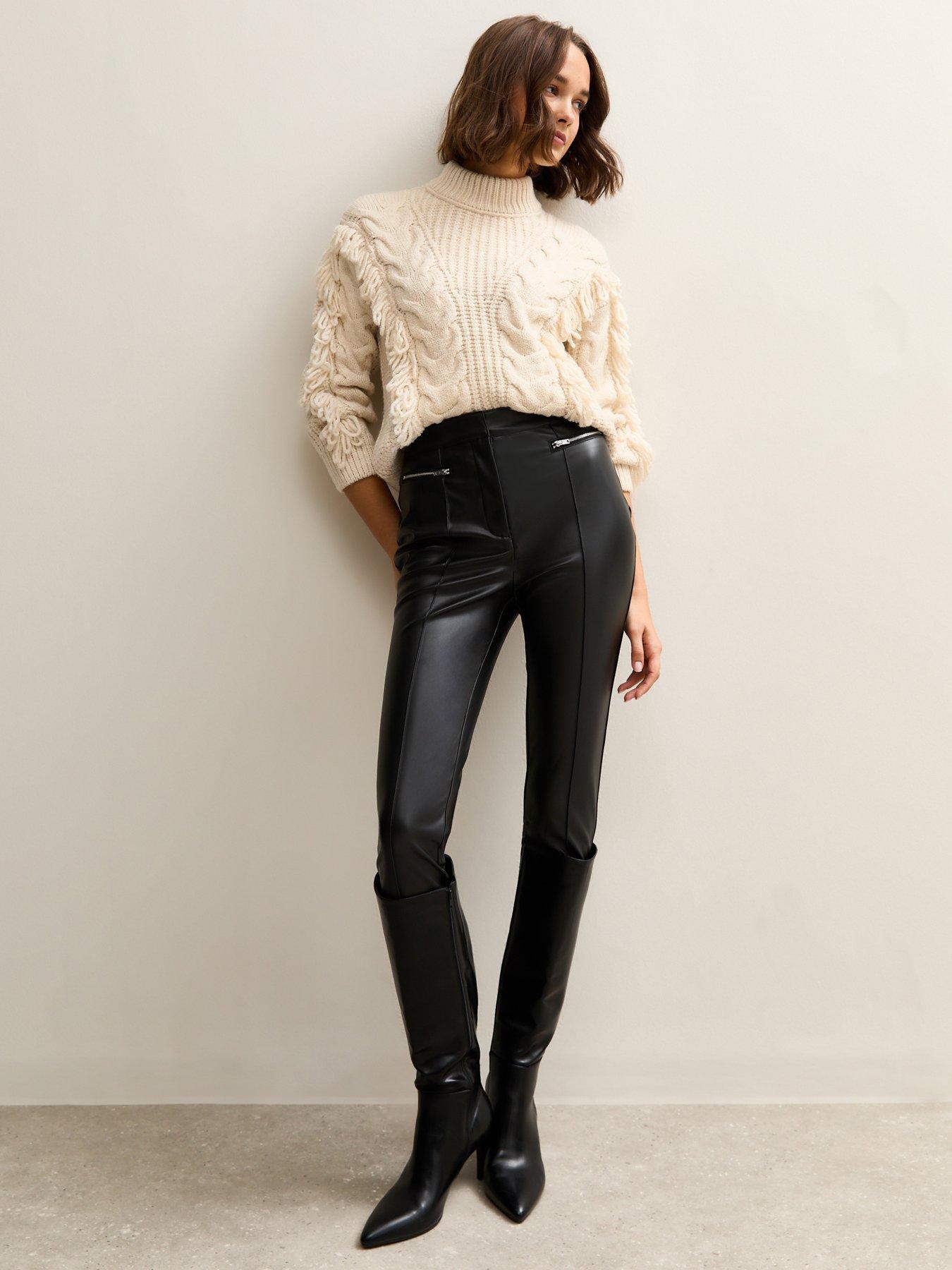 New Look Cable Knit Looped Fringe Jumper - Cream | Very