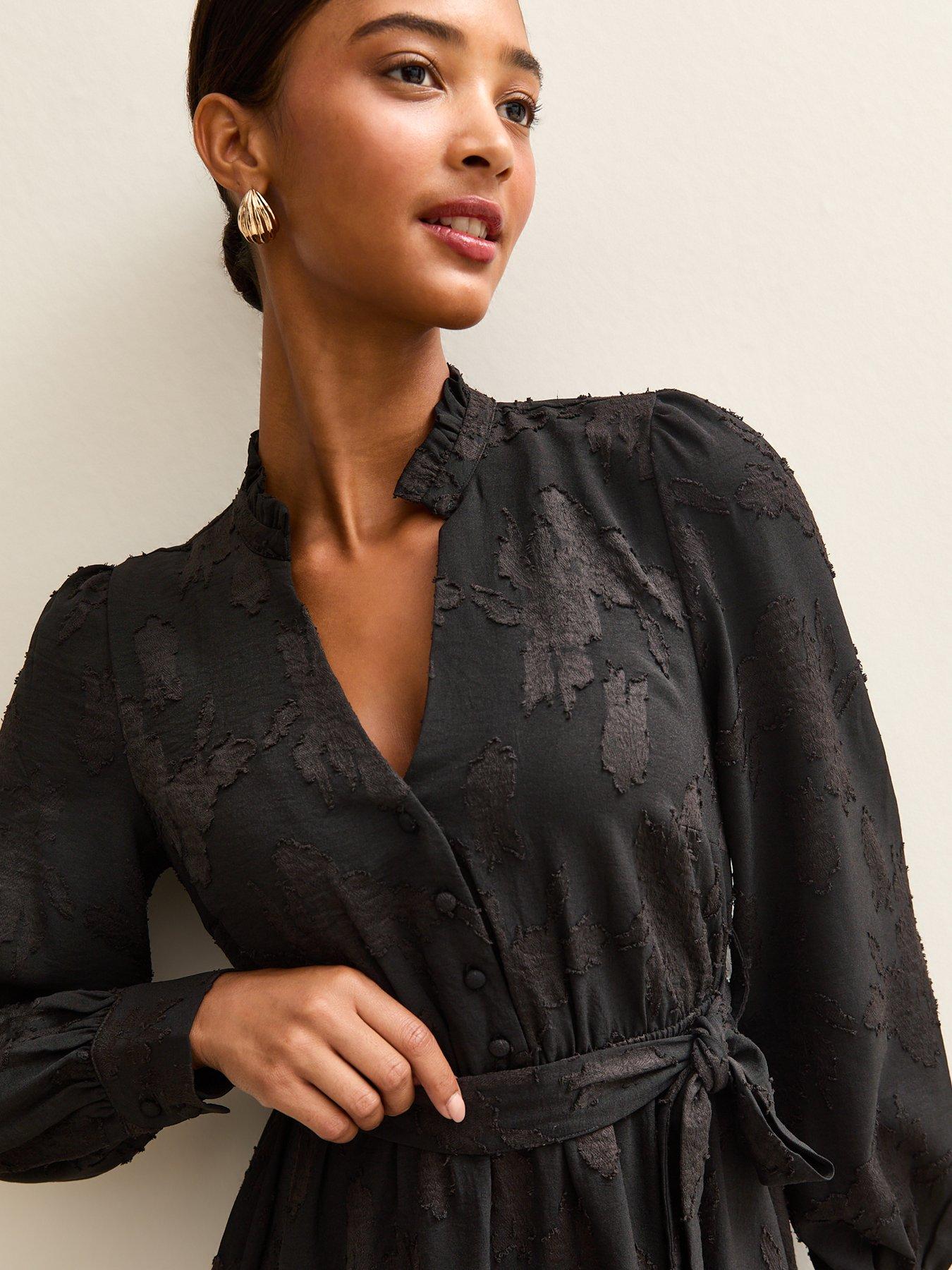 New Look Floral Devore Mini Dress - Black | Very