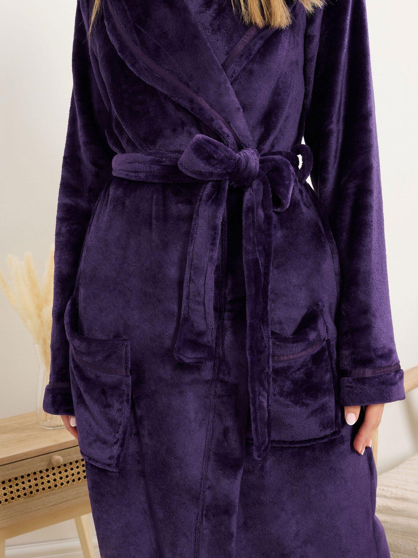 Long Tall Sally Tall Ribbon Shawl Maxi Robe - Purple | Very
