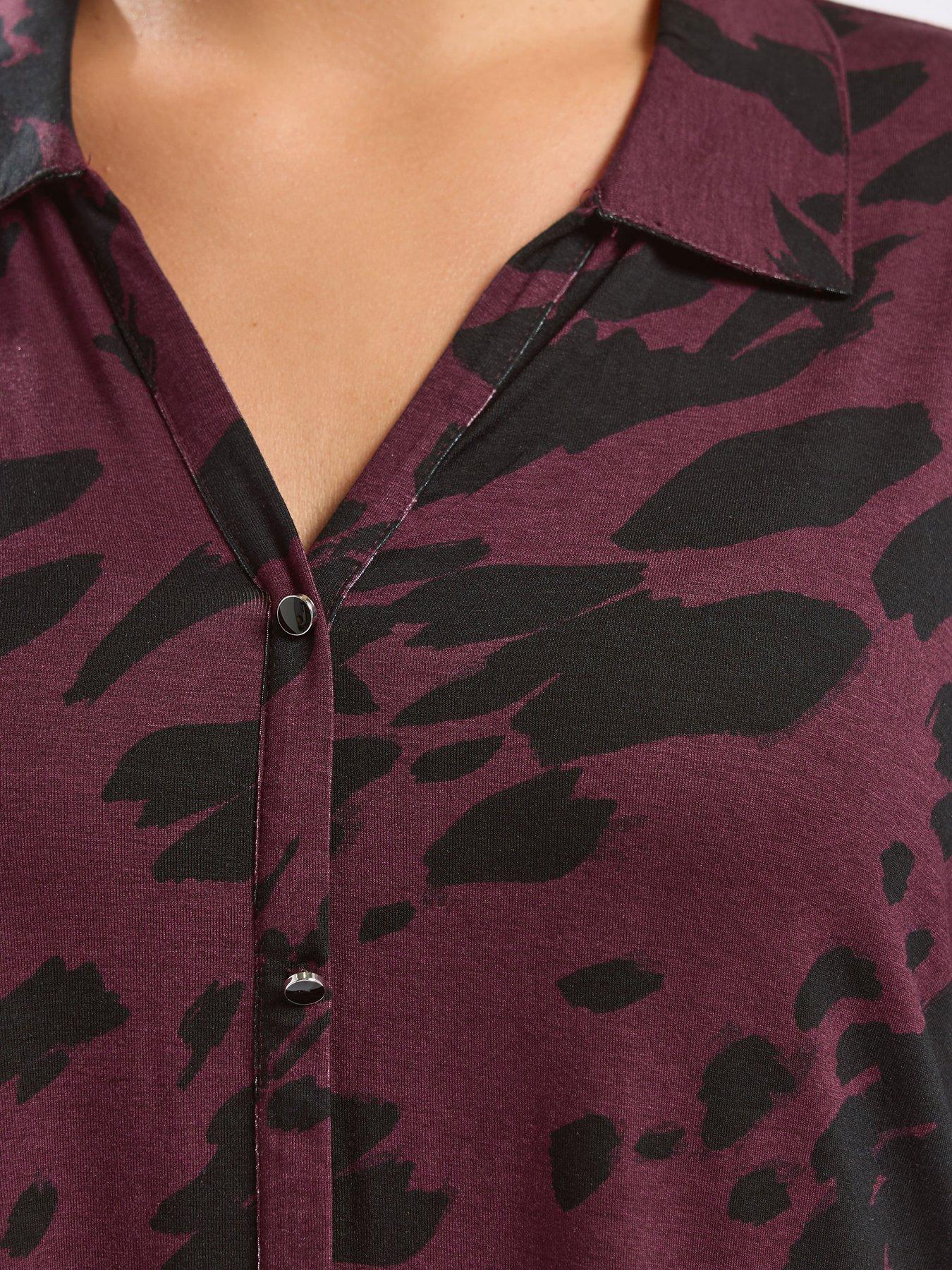 Yours Curve Crimson Shirt - Red | Very