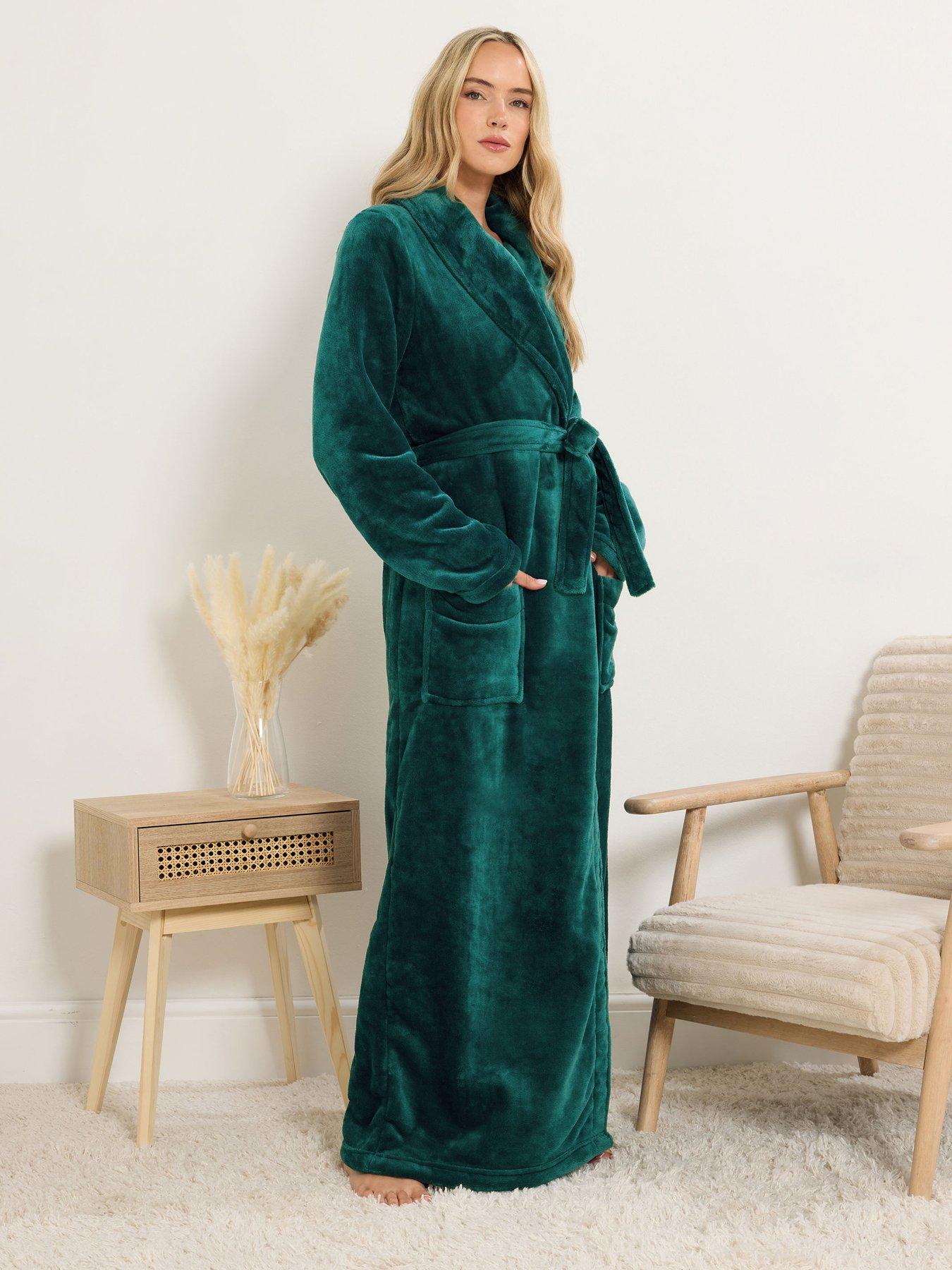 Long Tall Sally Tall Super Luxe Shawl Maxi Robe - Green | Very