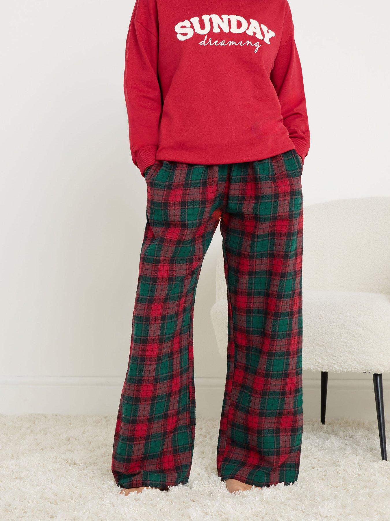 PixieGirl Petite Check Pyjama Pants - Red | Very