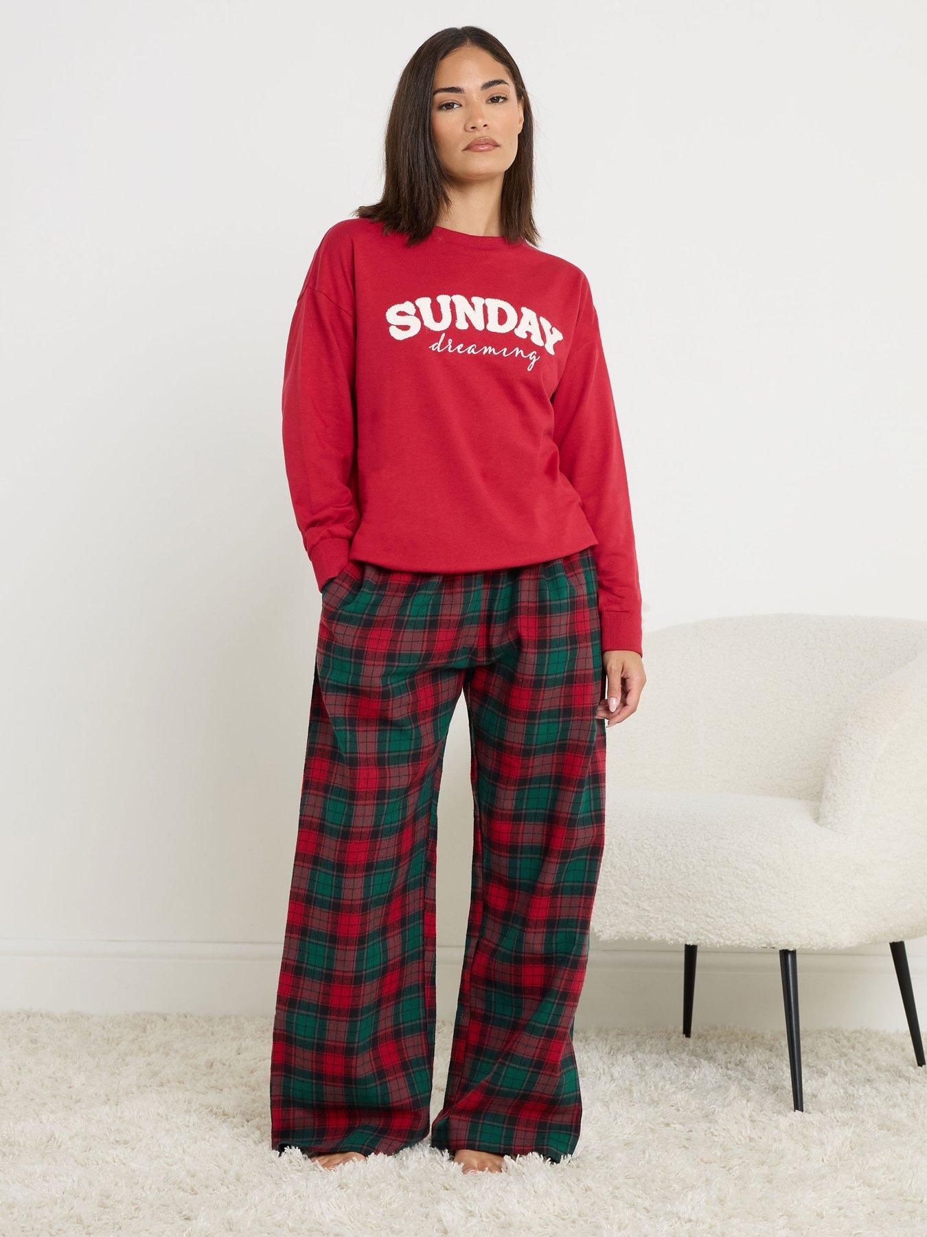 PixieGirl Petite Check Pyjama Pants - Red | Very