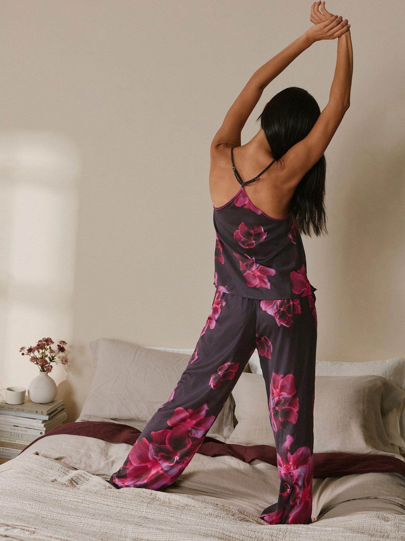 B By Ted Baker Floral Satin Cami Pyjama - Purple | Very