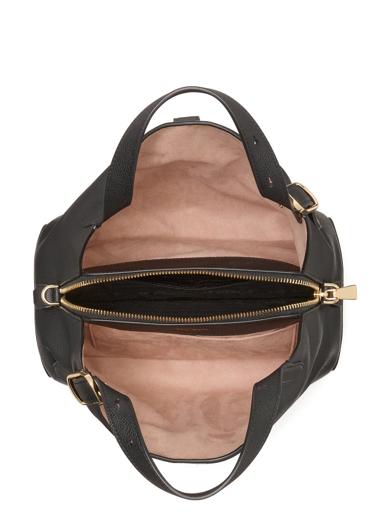 Kate Spade New York Deco Pebbled Leather Crossbody Tote - Black | Very