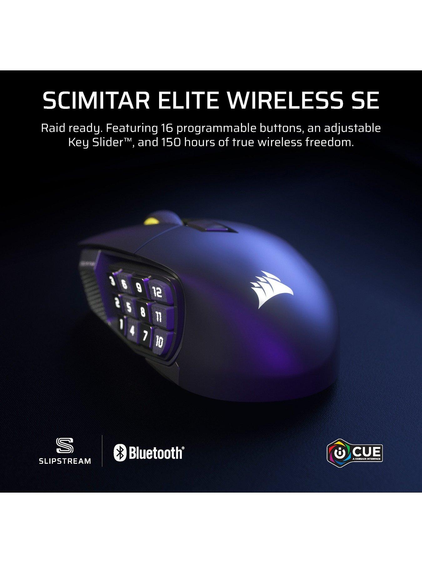 CORSAIR SCIMITAR ELITE WIRELESS SE MMO Gaming Mouse, Gun Metal | Very