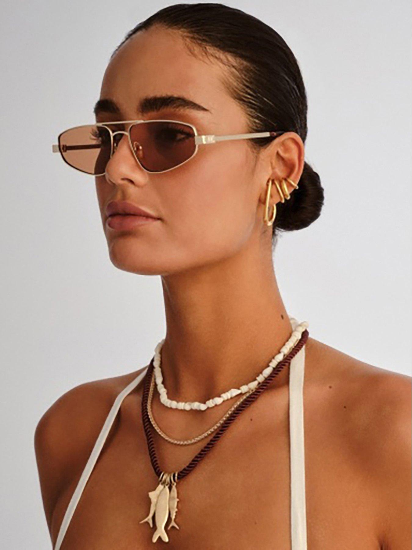 LE SPECS Treasure Aviator Sunglasses - Gold | Very
